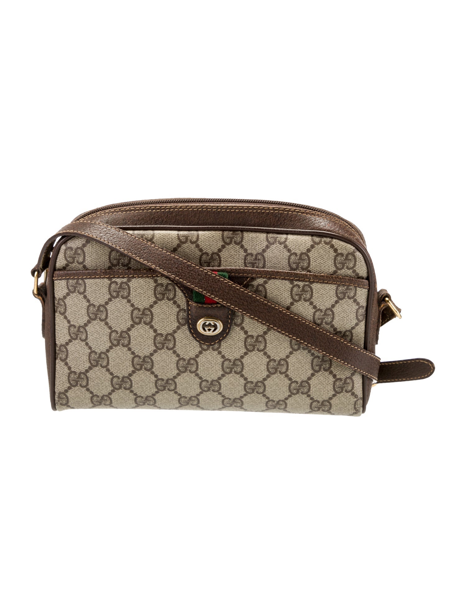 Gucci GG Supreme Shoulder Bag - Brown Crossbody Bags, Handbags ...