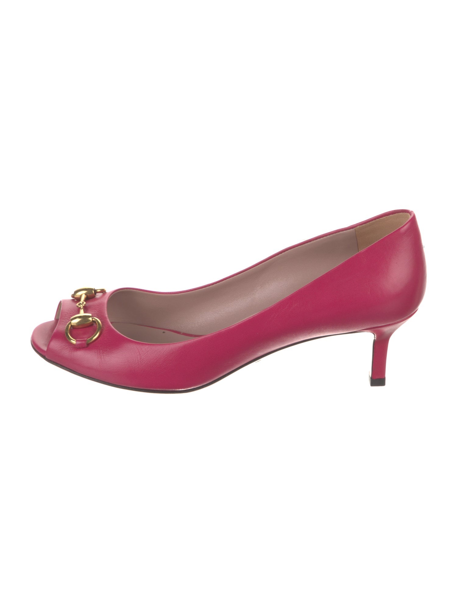 Gucci Horsebit Accent Leather Pumps - Red Pumps, Shoes - GUC1624530 ...