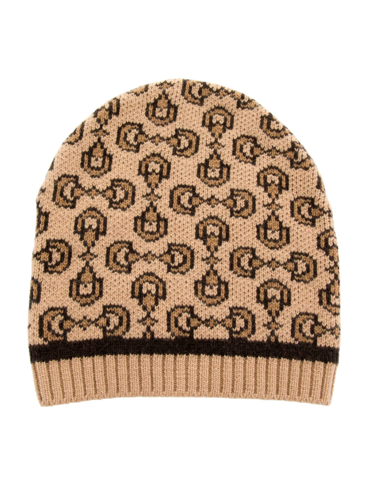 Gucci GG Logo Cashmere Knit Beanie - Neutrals Hats, Accessories ...