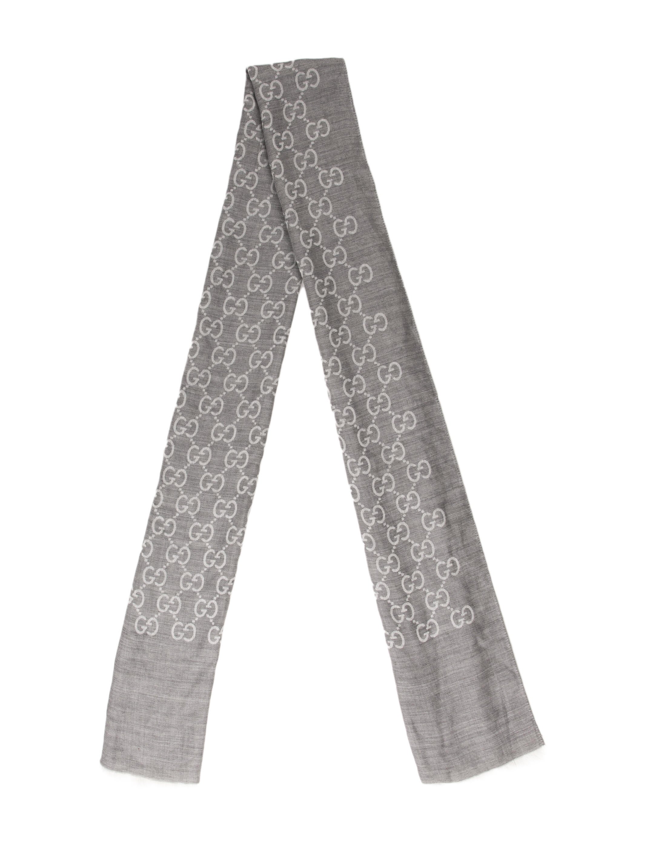 Gucci Printed Scarf - Grey Scarves and Shawls, Accessories - GUC1648946 ...