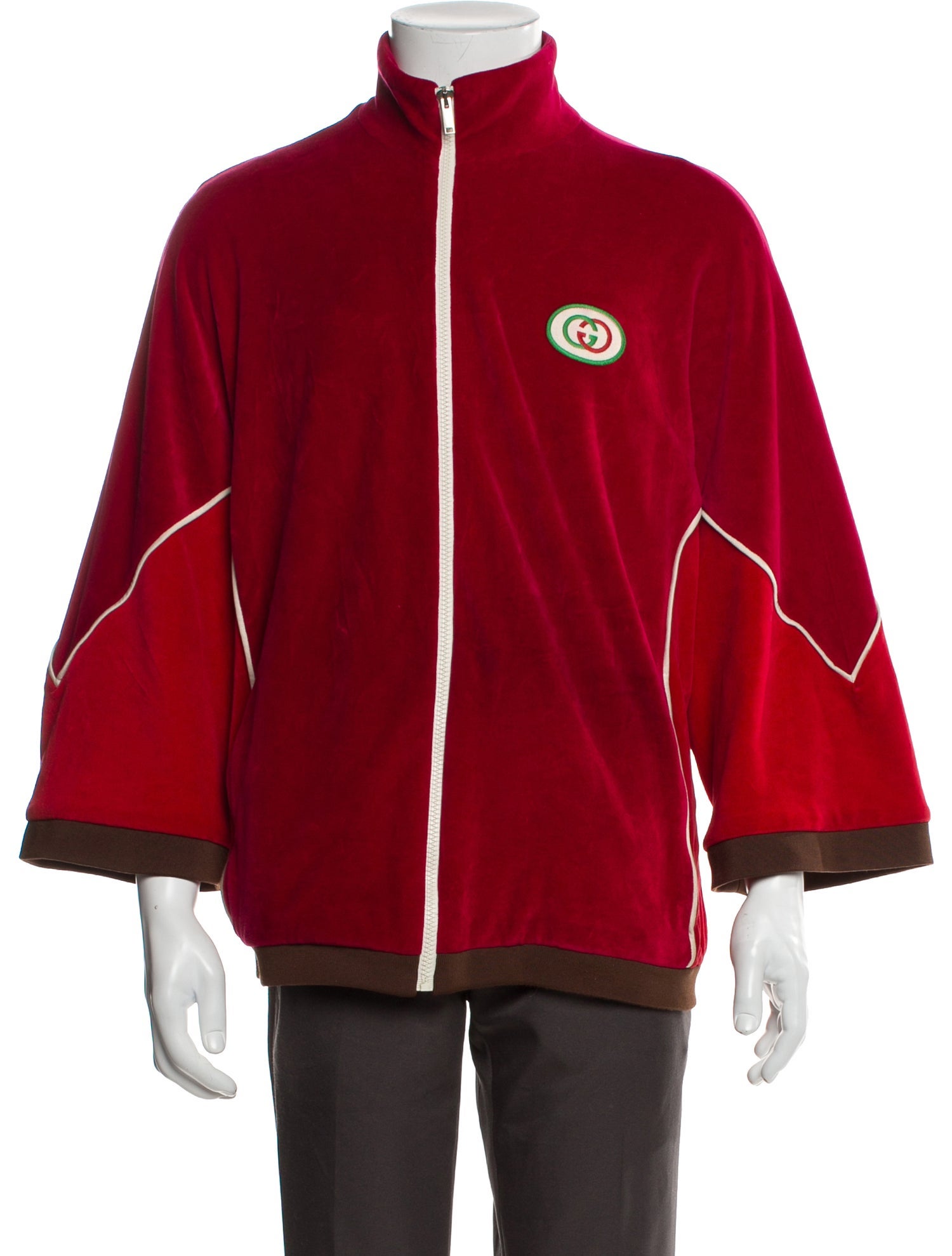 Gucci Interlocking G Logo Mock Neck Sweatshirt - Red Sweatshirts ...