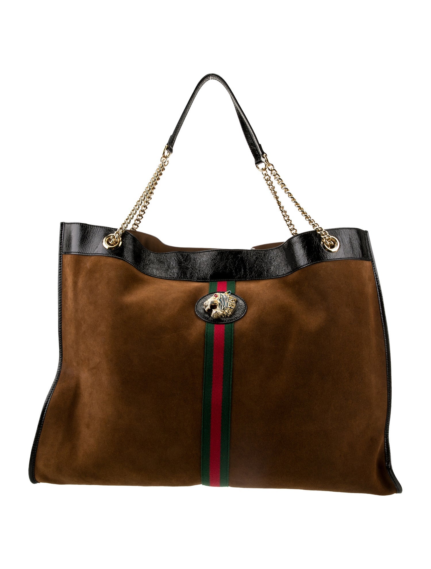 Gucci Suede Rajah Maxi - Brown Totes, Handbags - GUC1649662 | The RealReal