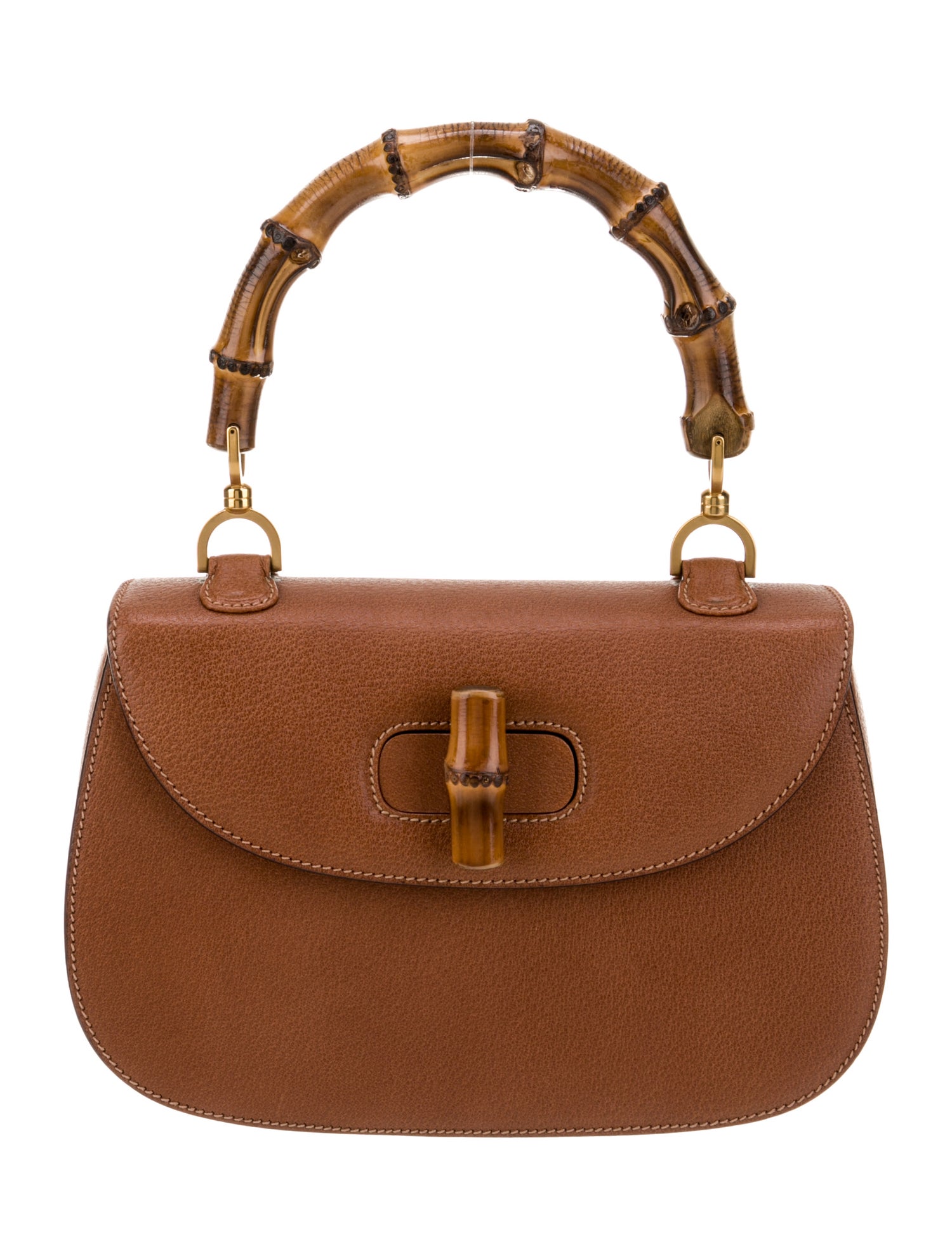 Gucci Bamboo Top Handle Bag - Brown Handle Bags, Handbags - GUC1660612 ...