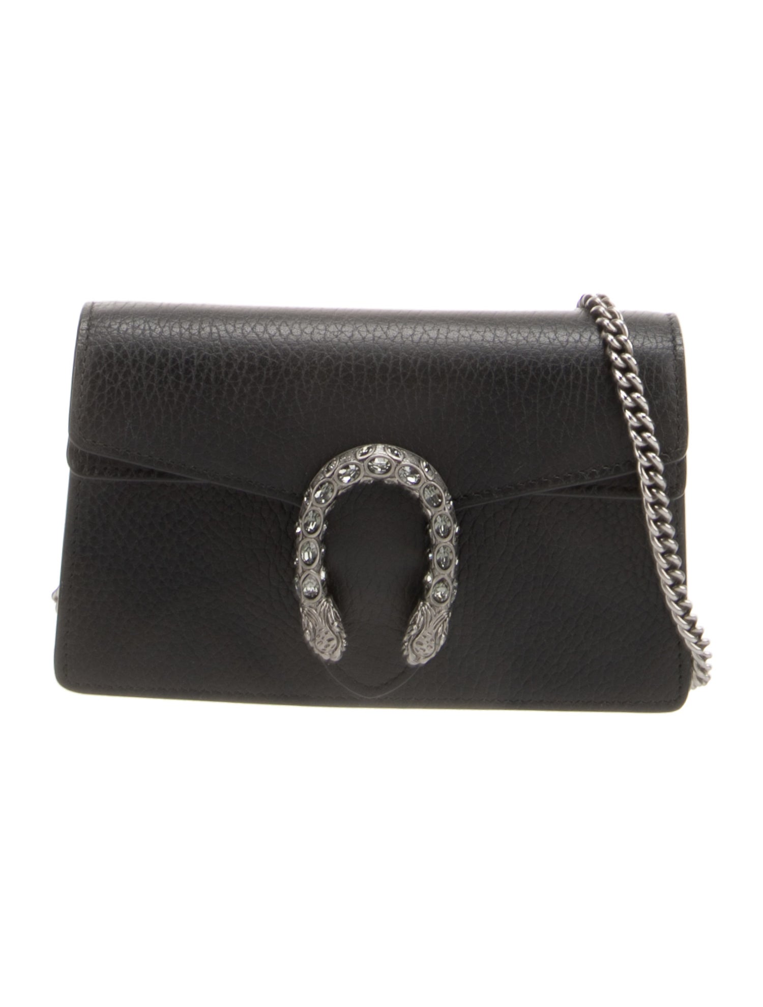 Gucci Leather Dionysus Super Mini w/ Tags - Black Crossbody Bags ...