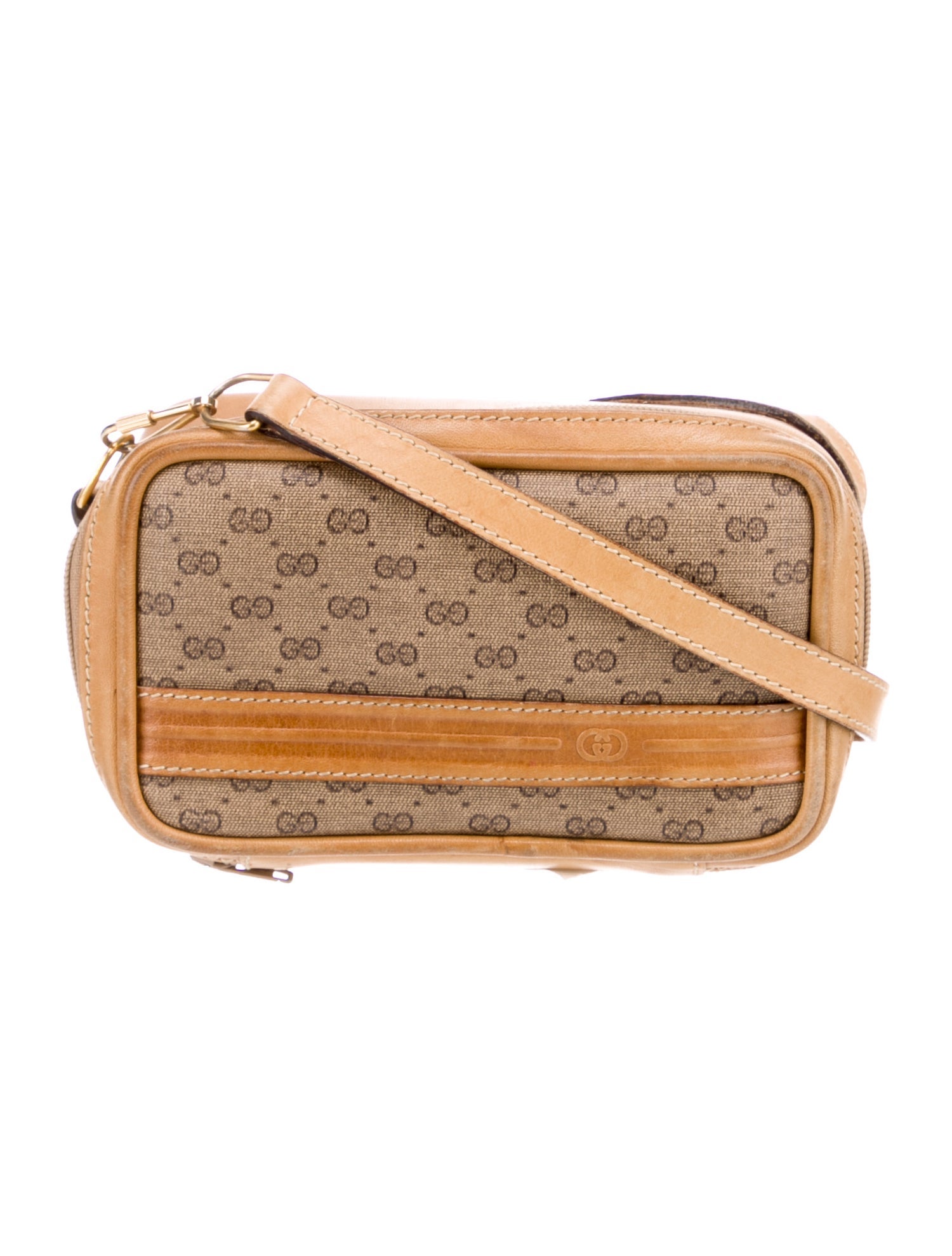 Gucci Micro GG Monogram Camera Bag Vintage - Brown Crossbody Bags, Handbags - GUC1662589 | The ...