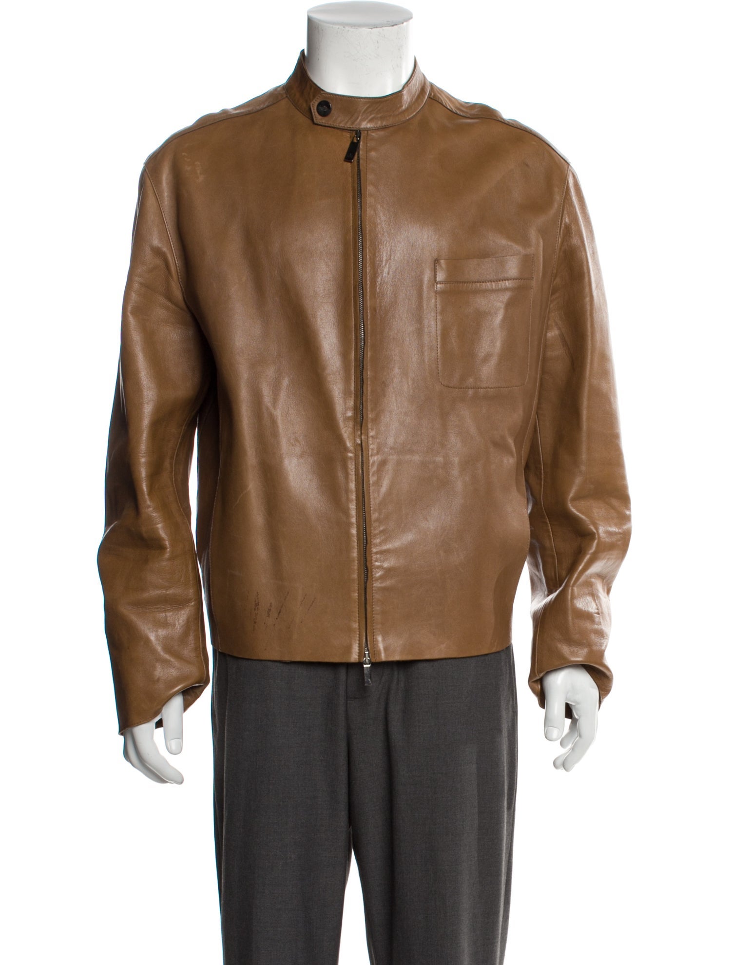 Gucci Vintage Late 1990's - Early 2000's Moto Jacket - Brown Outerwear ...