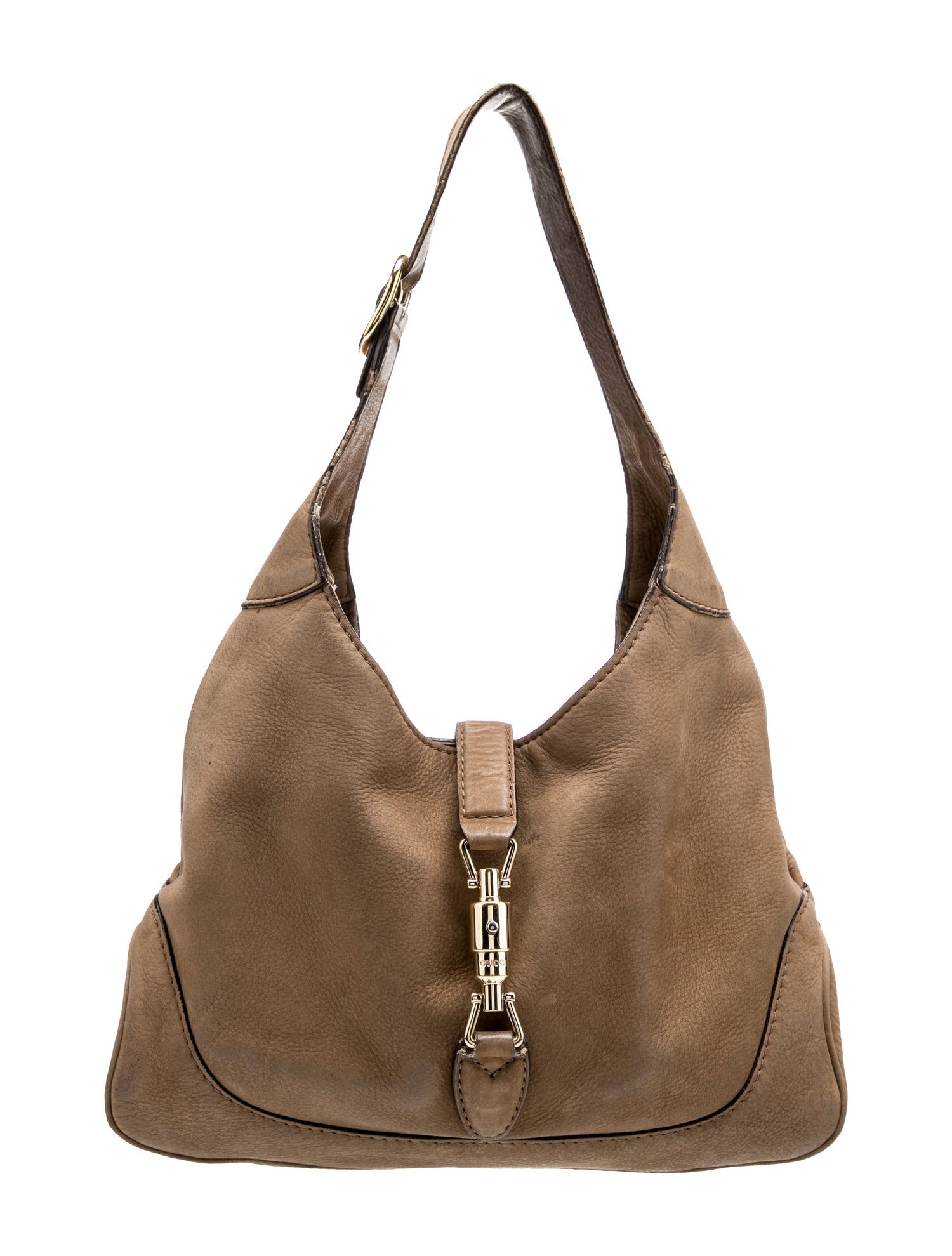 Gucci Piston Lock Jackie - Brown Hobos, Handbags - GUC1665398 | The ...