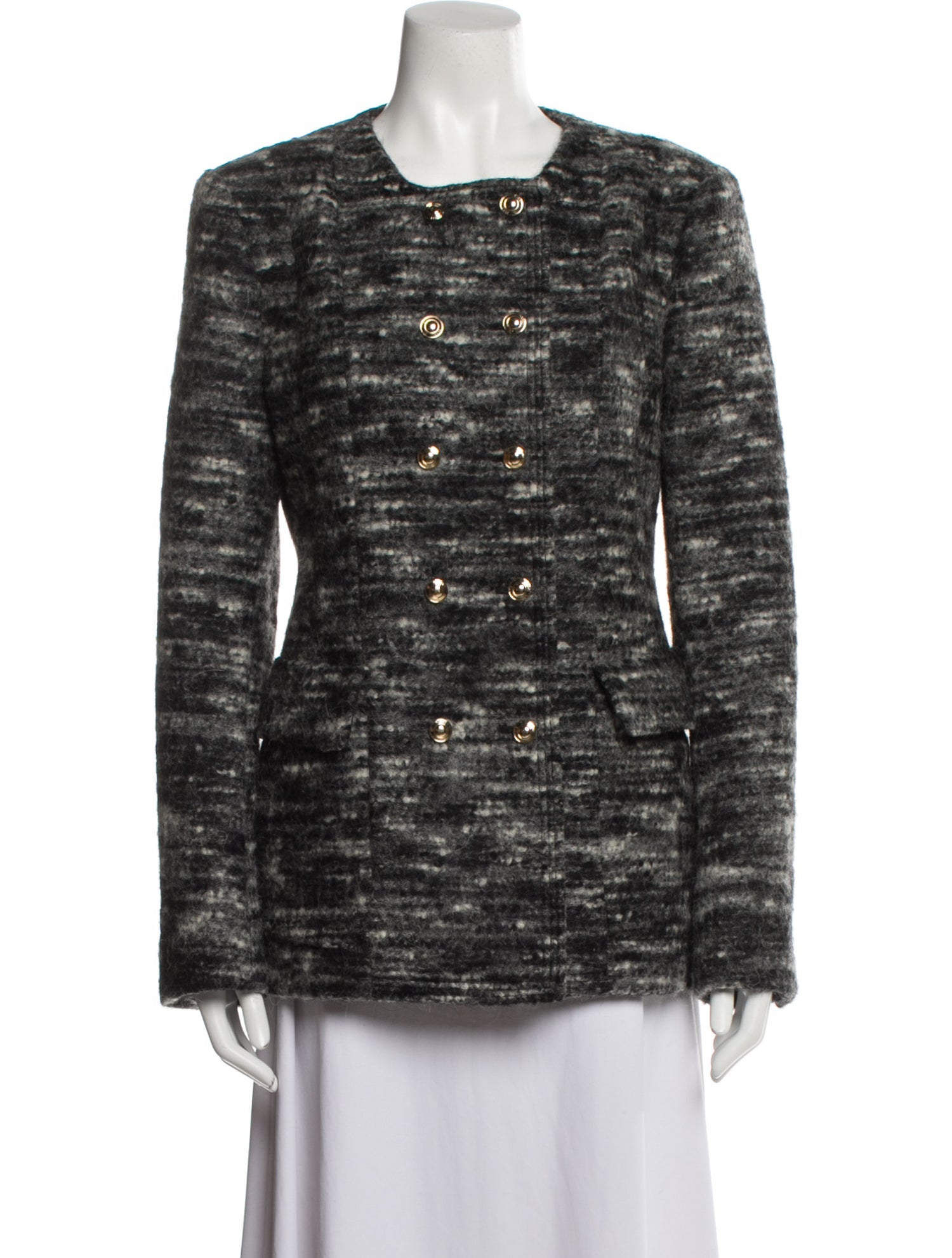 Gucci Wool Tweed Pattern Jacket - Grey Jackets, Clothing - GUC1665422 ...