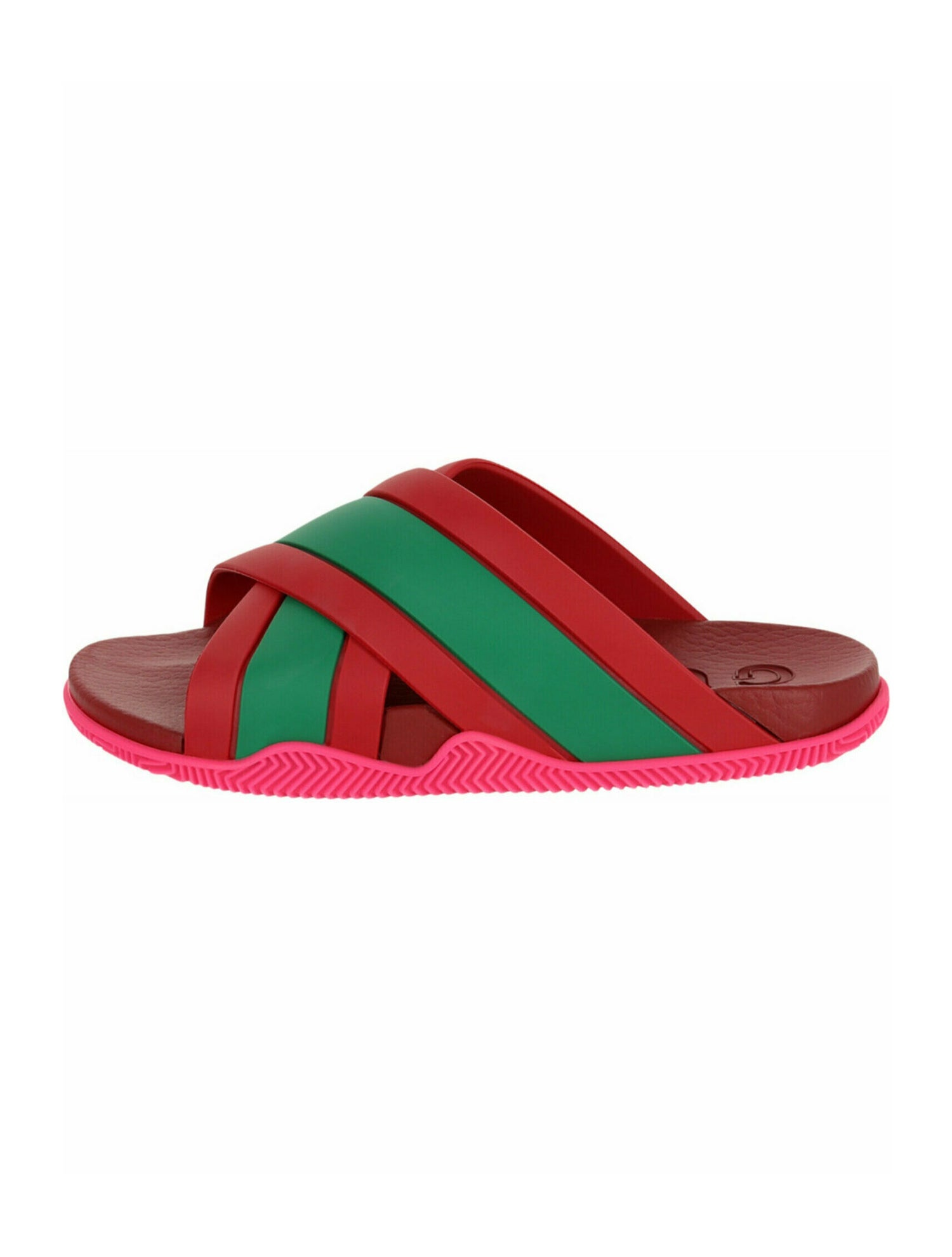 Gucci Web Accent Rubber Sandals w/ Tags - Red Sandals, Shoes ...