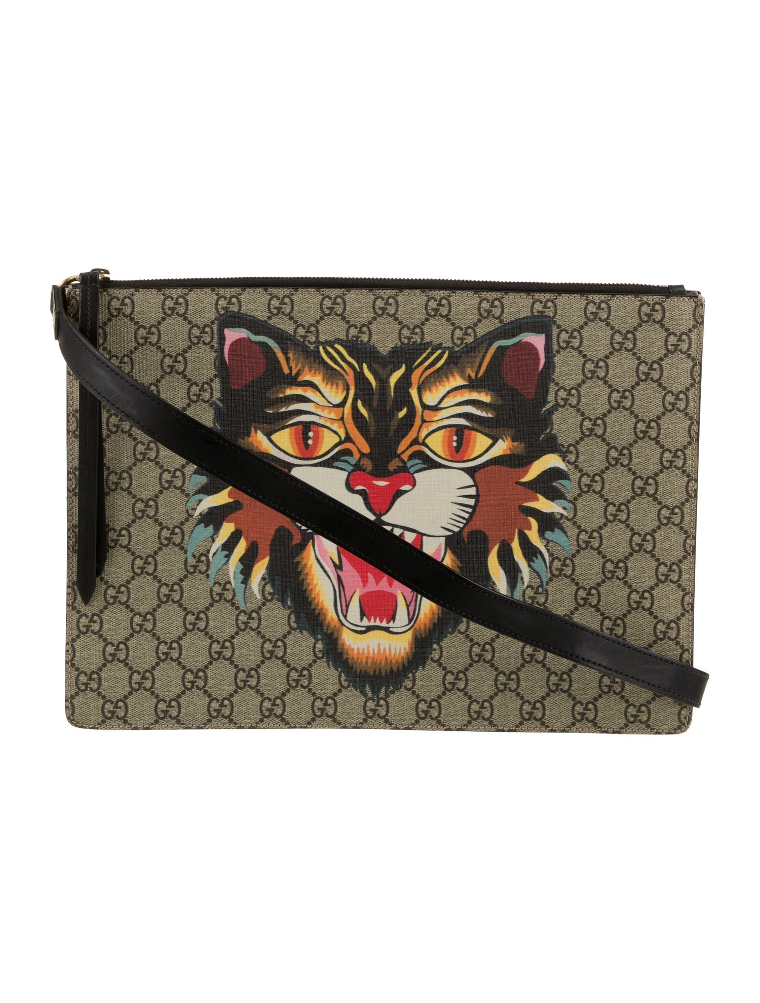 Gucci GG Supreme Portfolio - Brown Portfolios & Pouches, Bags ...