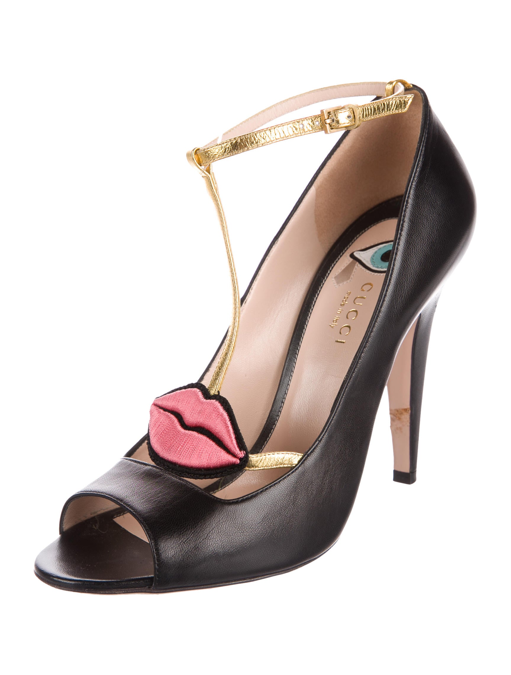 Gucci Molina Lips Pumps - Black Pumps, Shoes - GUC167582 | The RealReal