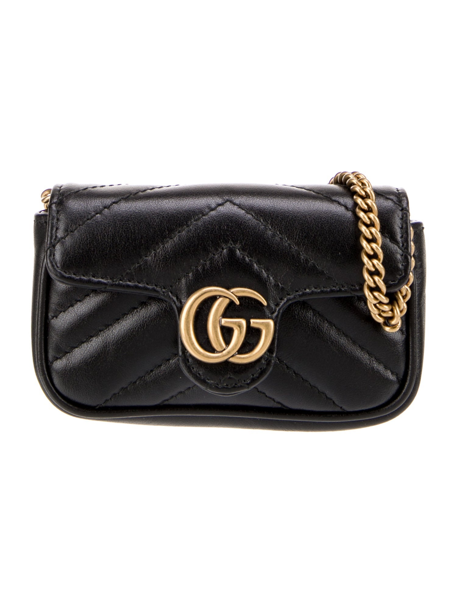 Gucci Double G Marmont - Black Mini Bags, Handbags - GUC1677622 | The RealReal