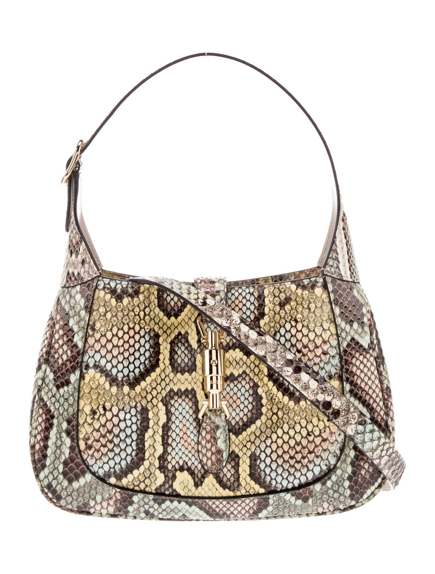 Gucci Python Jackie 1961 Small - Green Crossbody Bags, Handbags ...