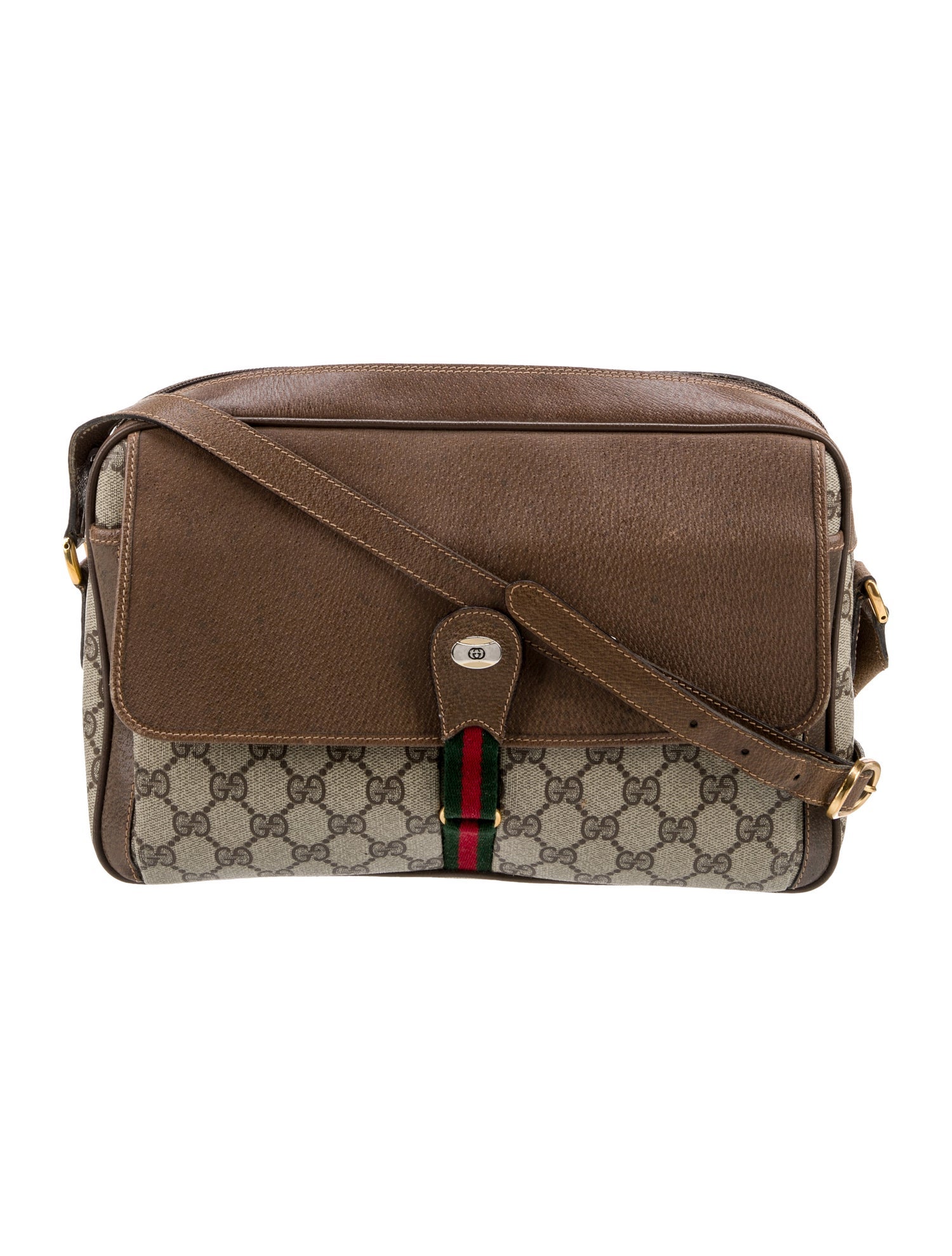 Gucci GG Supreme Messenger Bag - Brown Crossbody Bags, Handbags ...