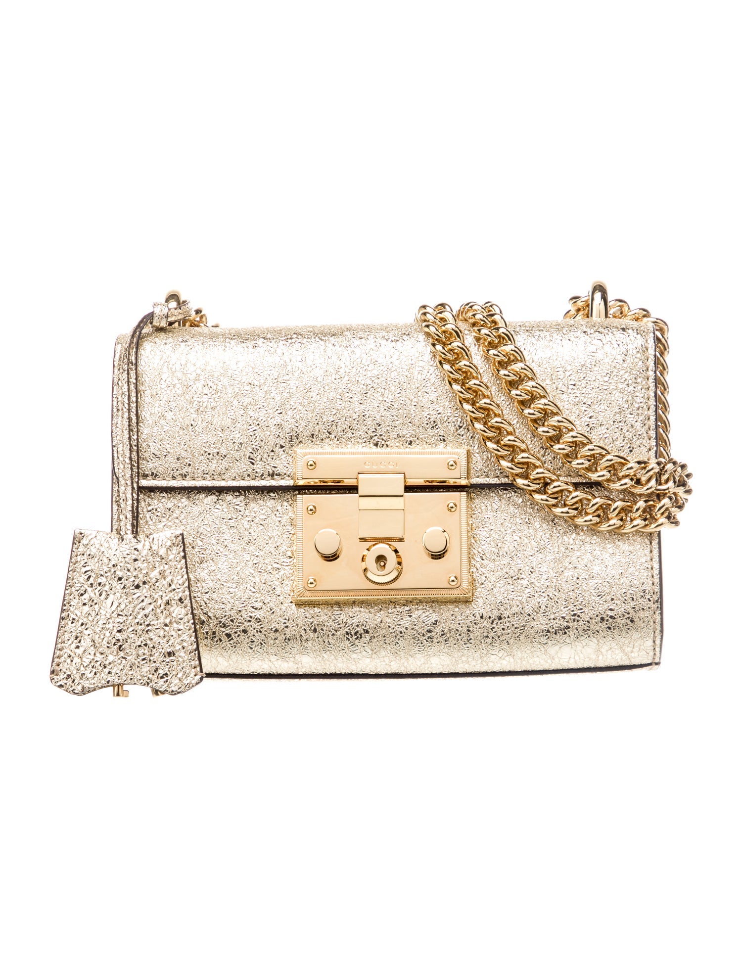 Gucci Leather Padlock Small - Gold Crossbody Bags, Handbags ...
