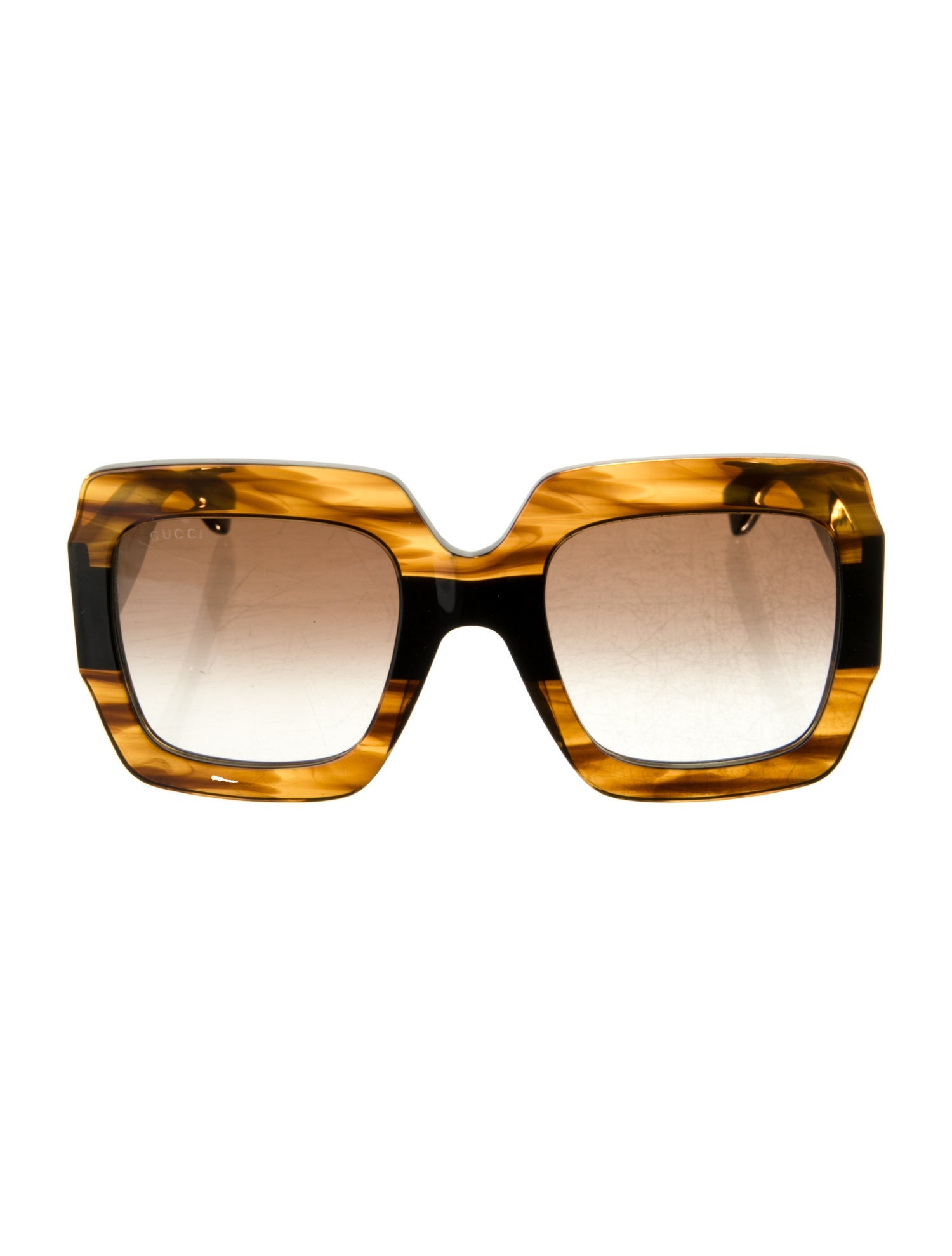 Gucci Square Gradient Sunglasses - Brown Sunglasses, Accessories ...