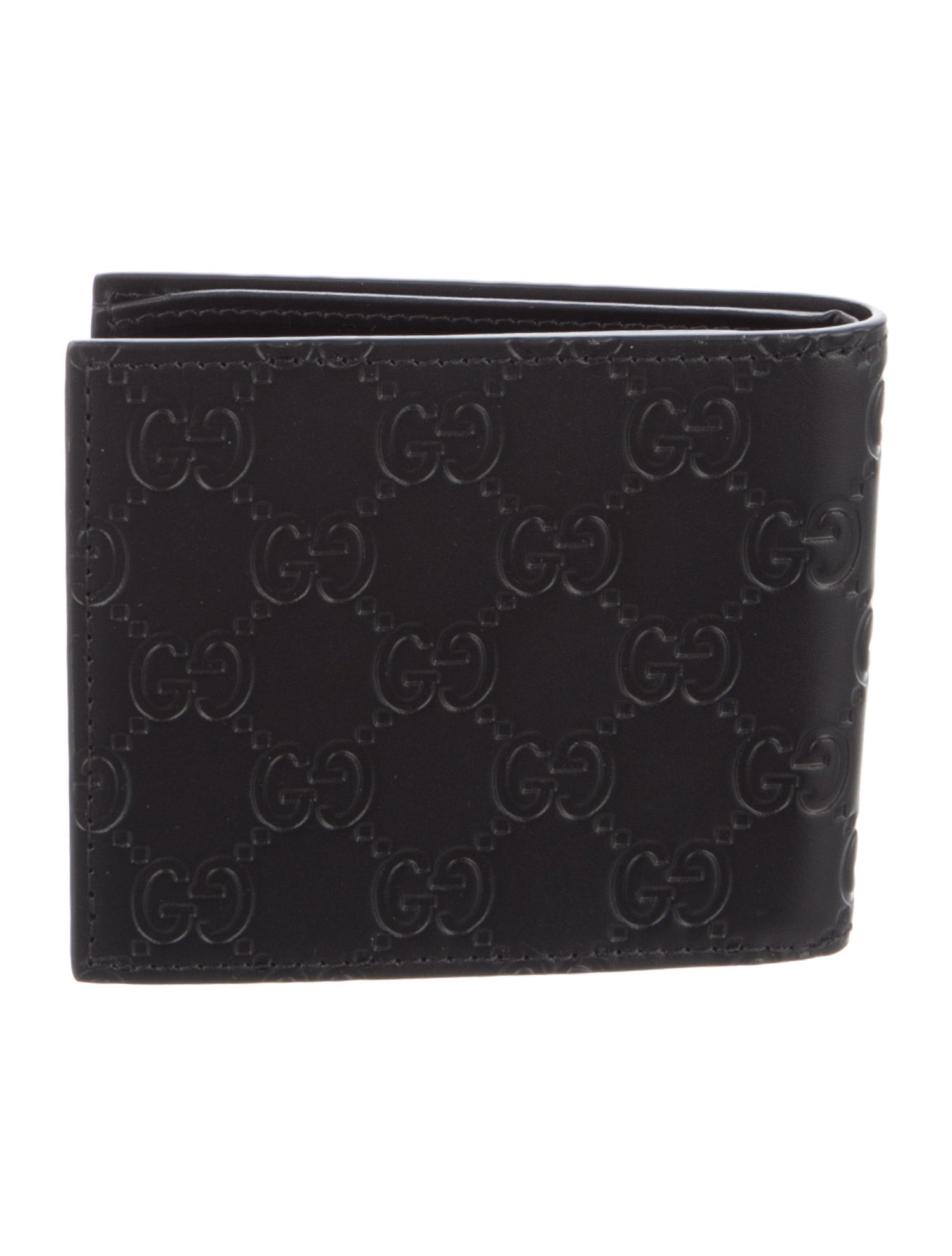 Gucci 689999 GG Signature Bifold Wallet - Black Wallets, Accessories ...
