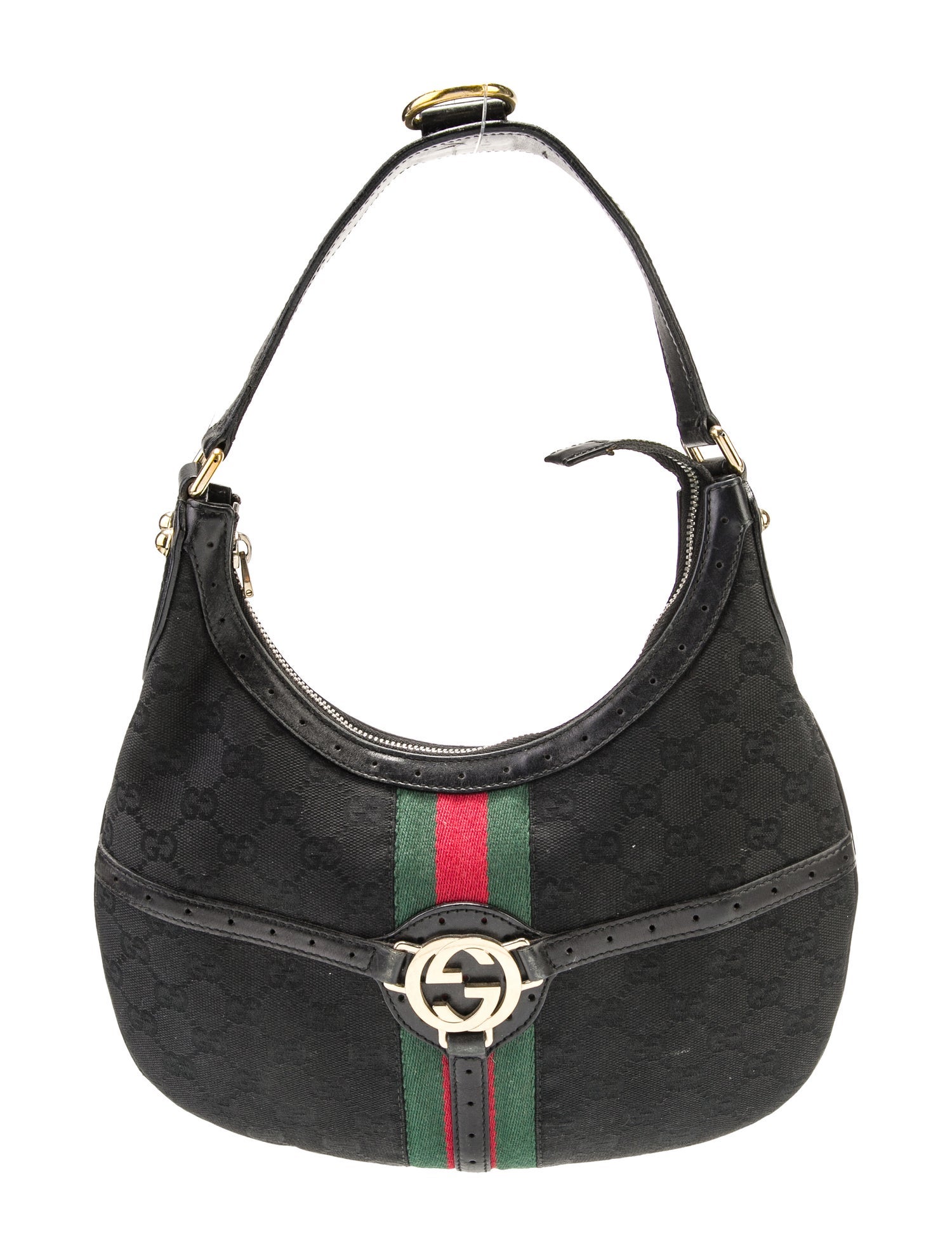 Gucci GG Canvas Reins Shoulder Bag - Black Shoulder Bags, Handbags ...