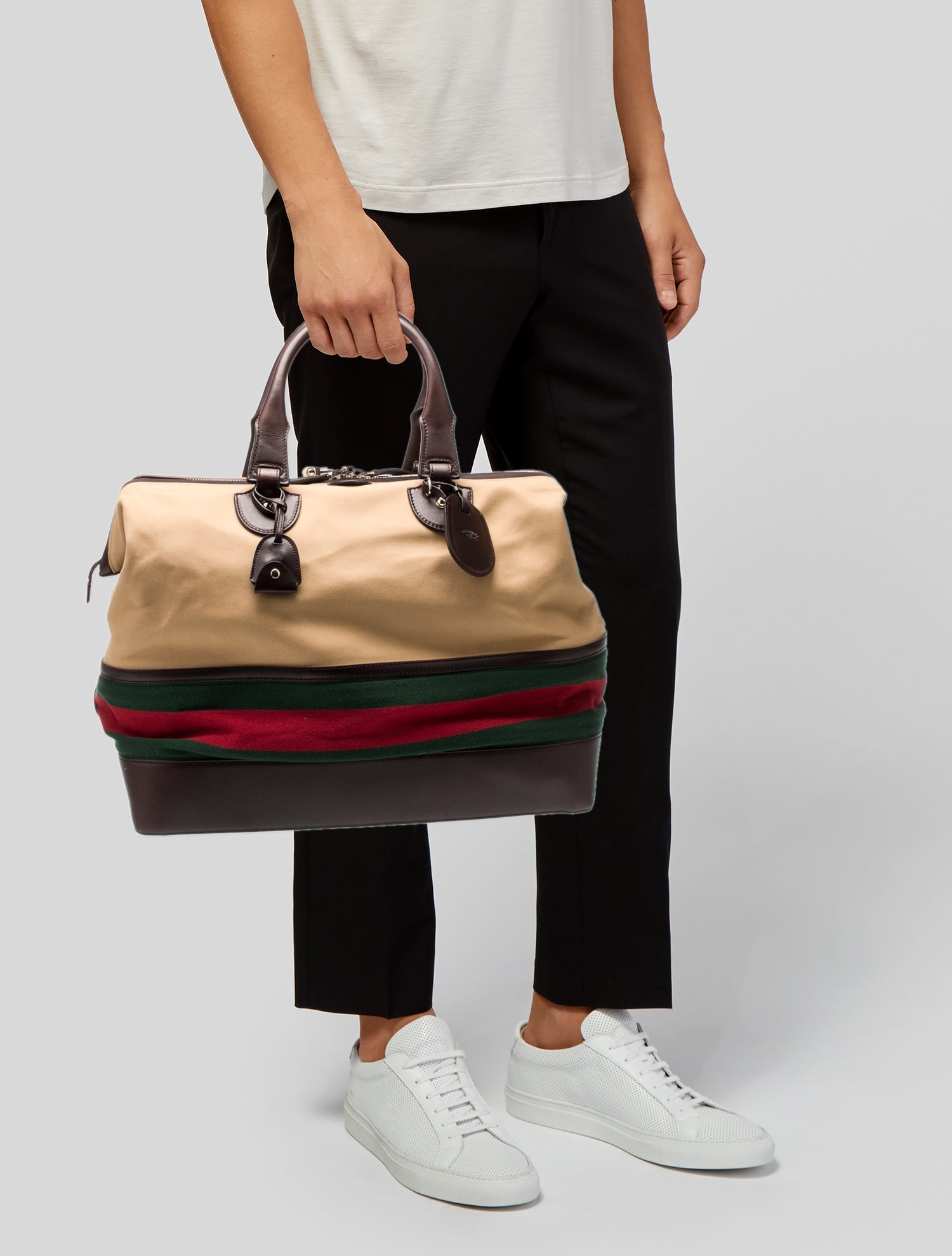 Gucci Web Tote Vintage - Brown Weekenders, Bags - GUC1686394 | The RealReal