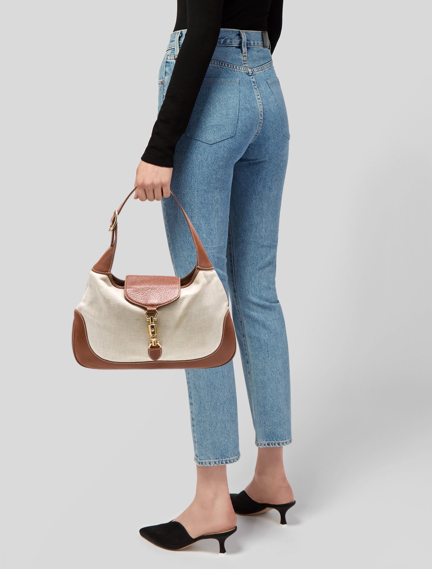 Gucci Piston Lock Jackie - Neutrals Shoulder Bags, Handbags ...