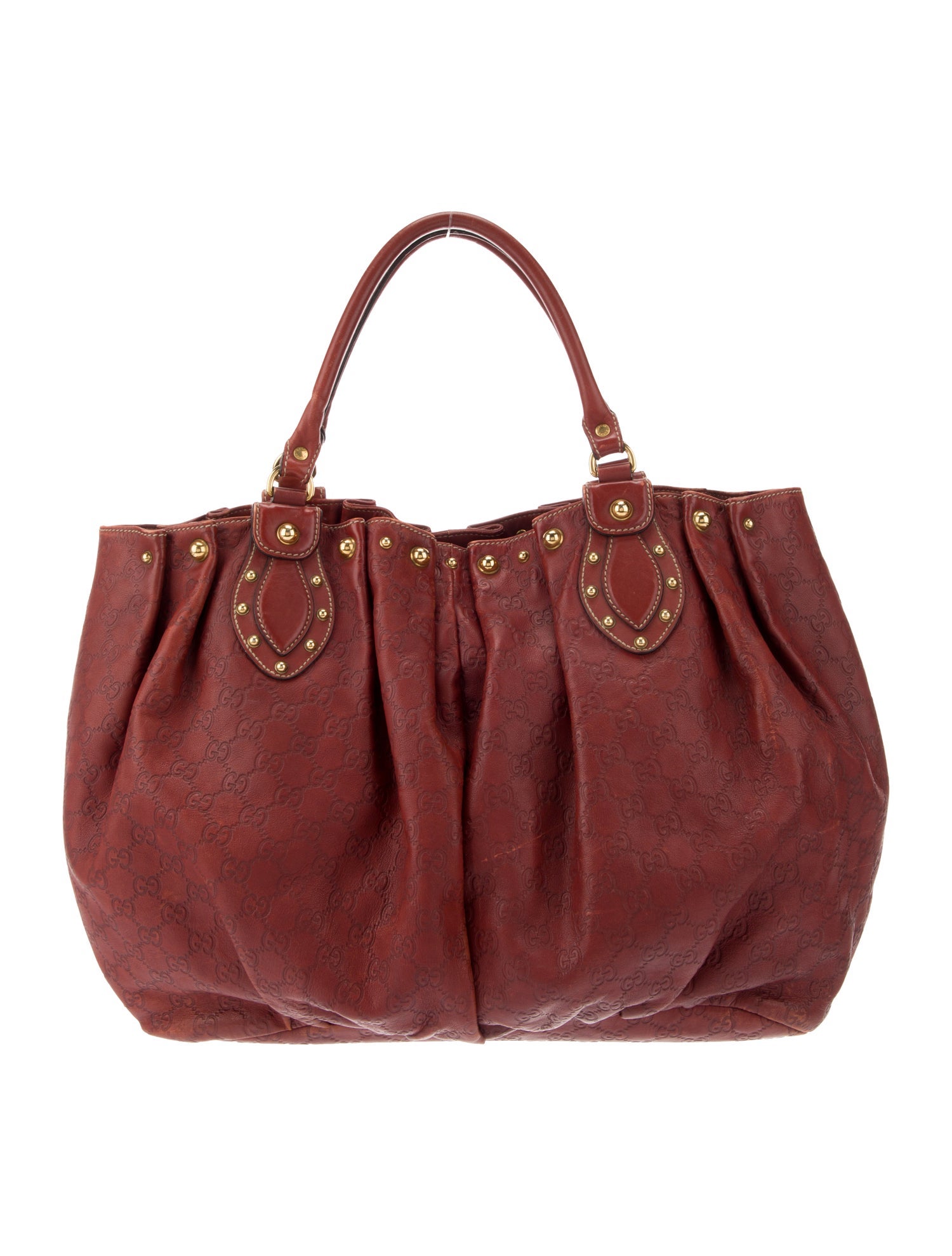 Gucci GG Signature Pelham Large - Burgundy Totes, Handbags - GUC1687900 ...