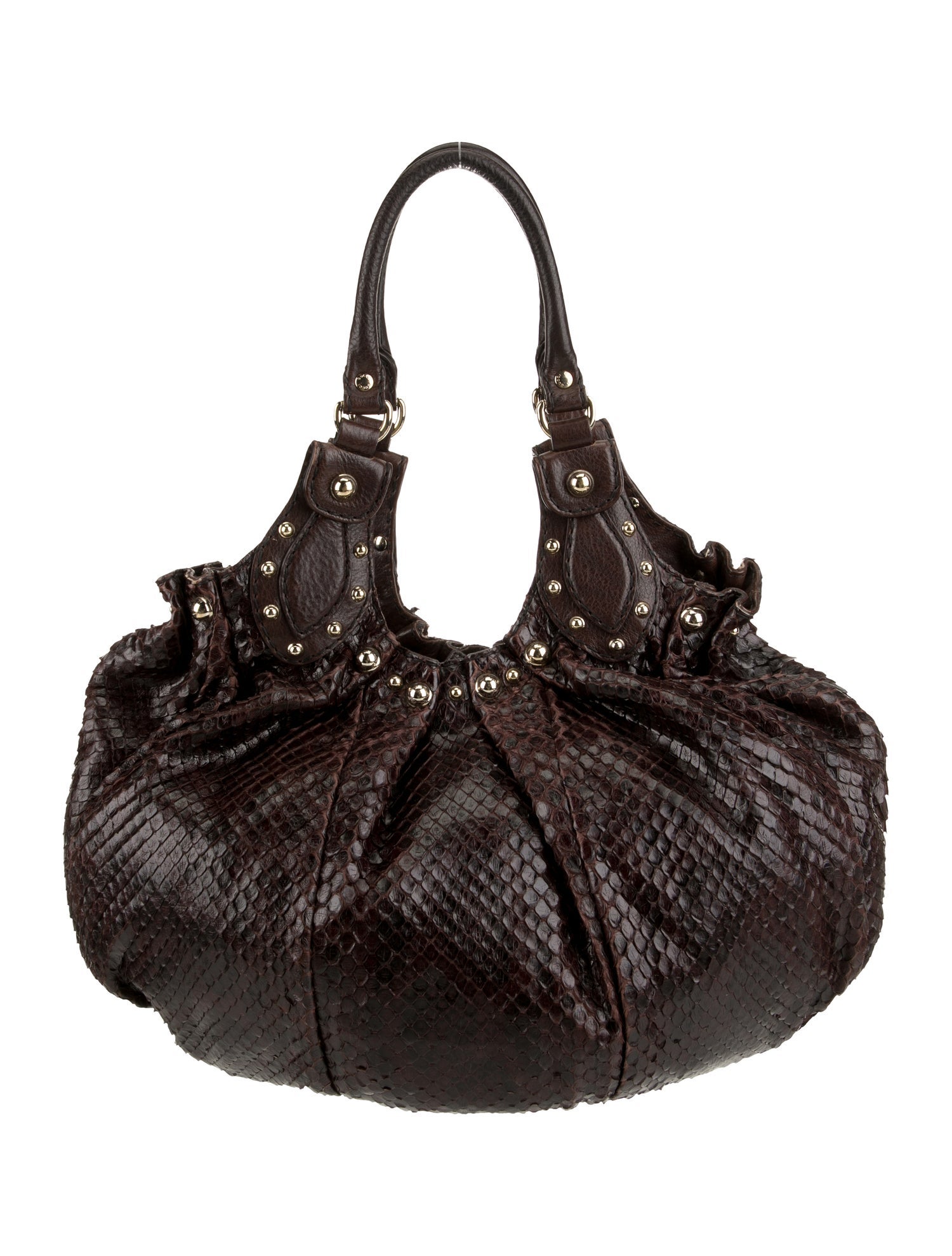 Gucci Python Pelham Medium - Brown Hobos, Handbags - GUC1688446 | The ...