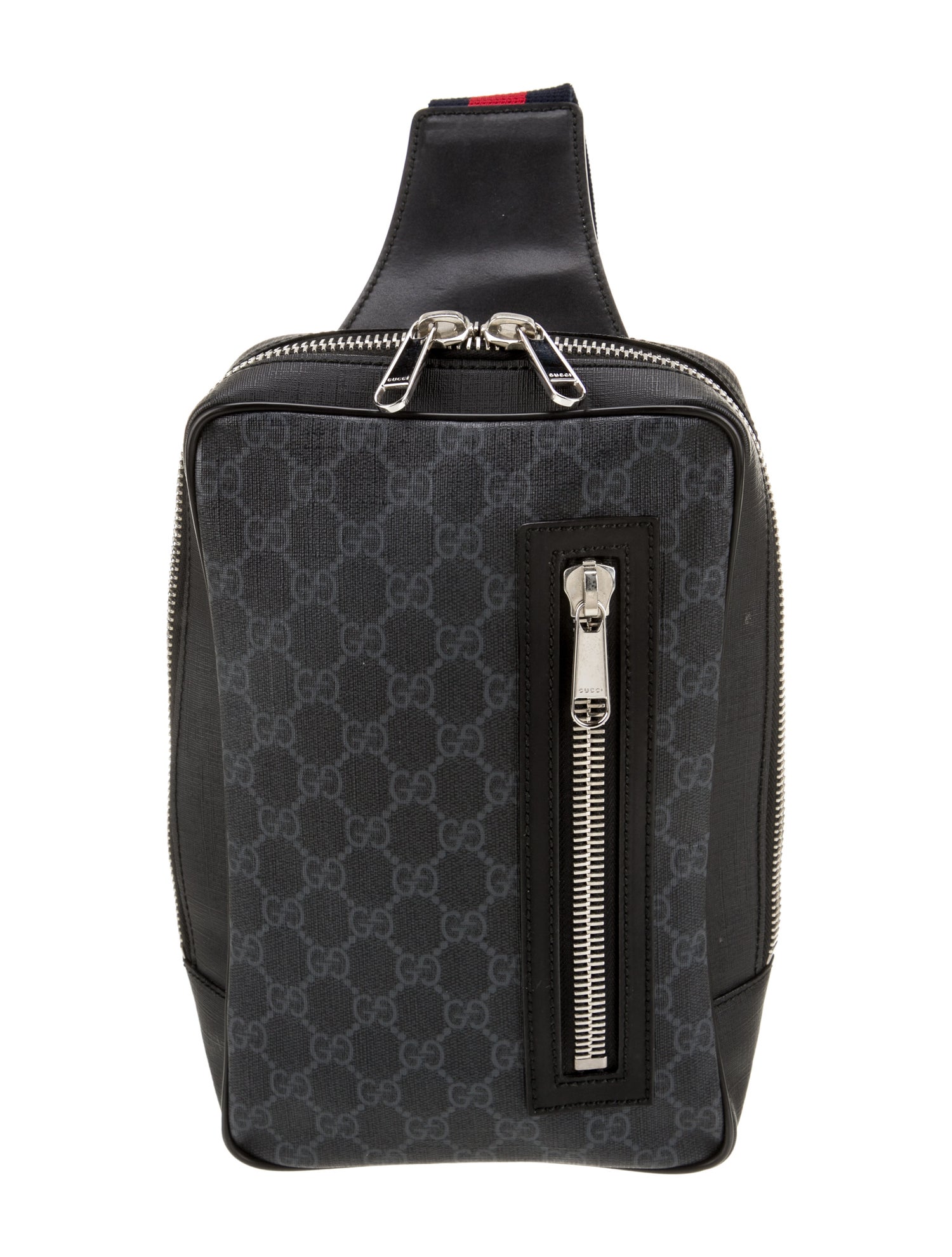 Gucci GG Supreme GG Supreme GG Black Sling Backpack - Black Backpacks ...