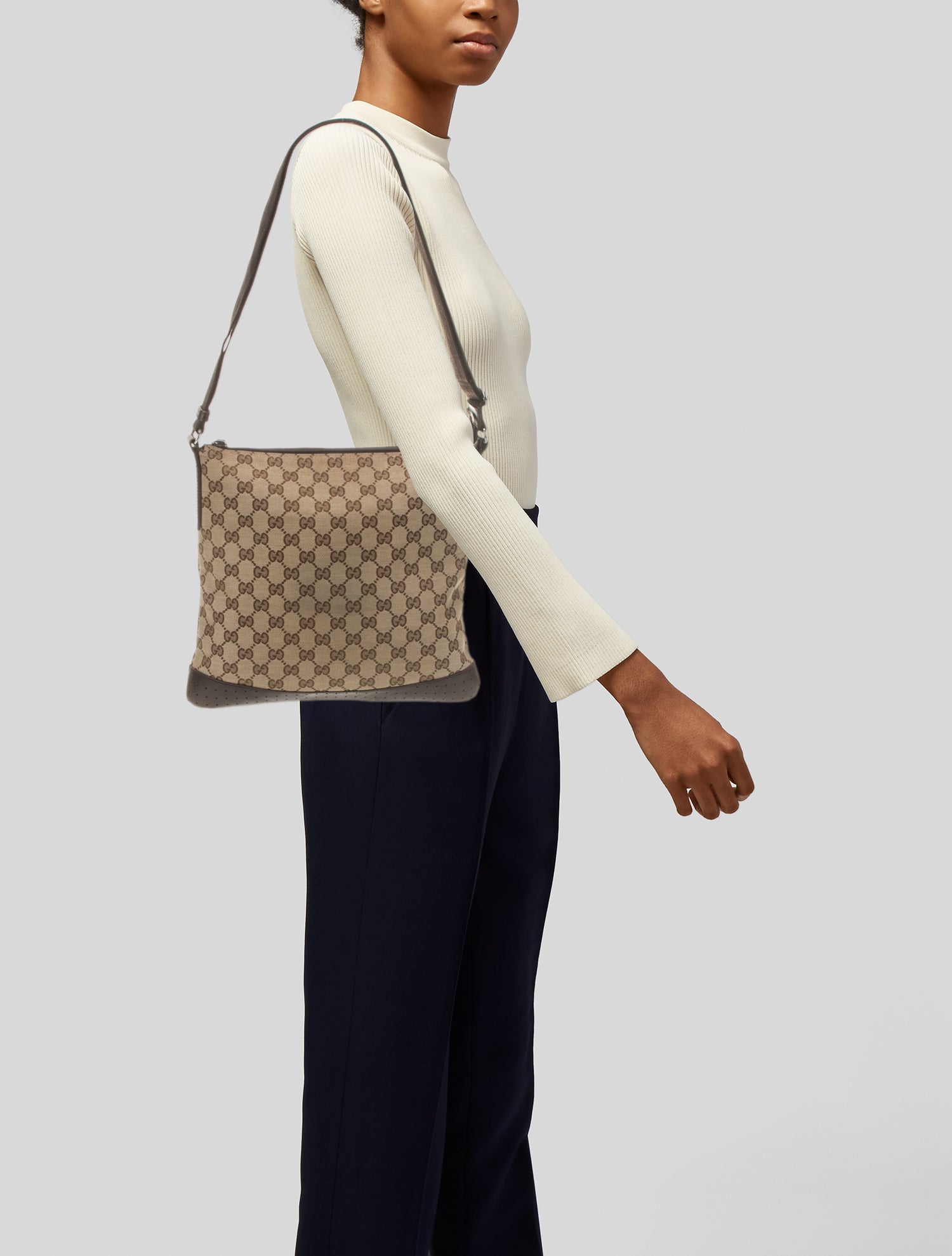 Gucci GG Canvas Shoulder Bag - Neutrals Shoulder Bags, Handbags ...