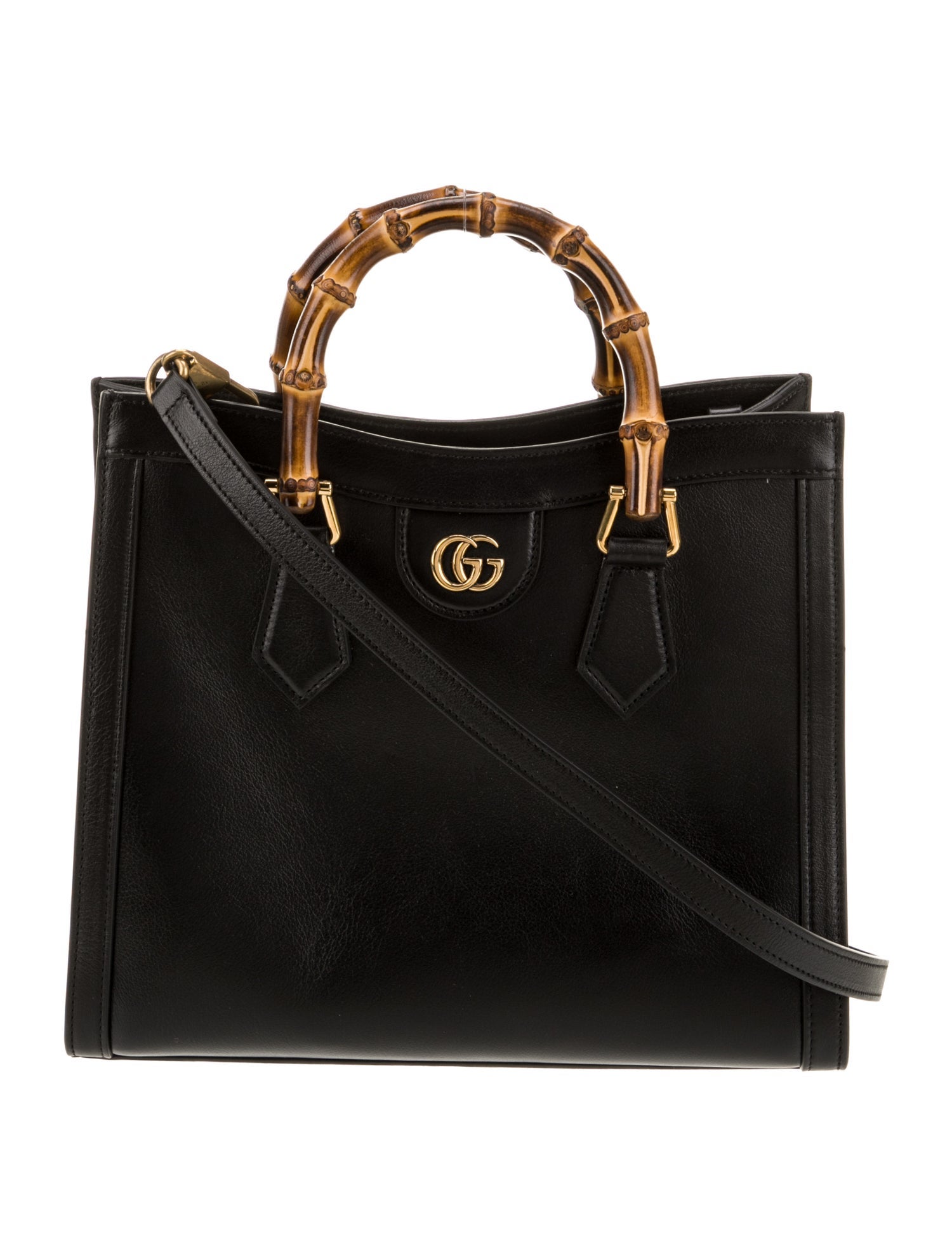 Gucci Bamboo Tote Small - Black Totes, Handbags - GUC1695377 | The RealReal