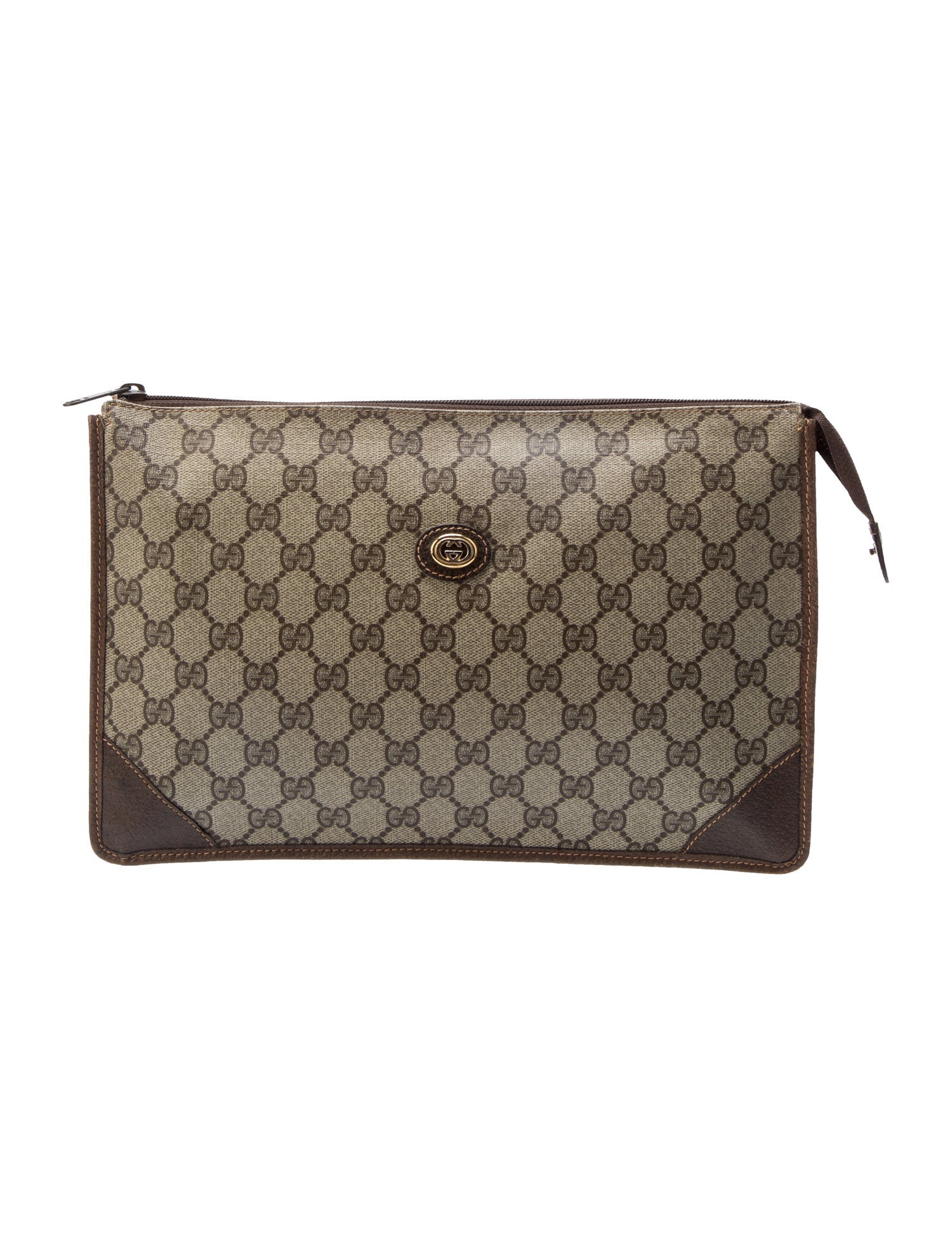 Gucci GG Supreme Portfolio Vintage - Neutrals Clutches, Handbags ...
