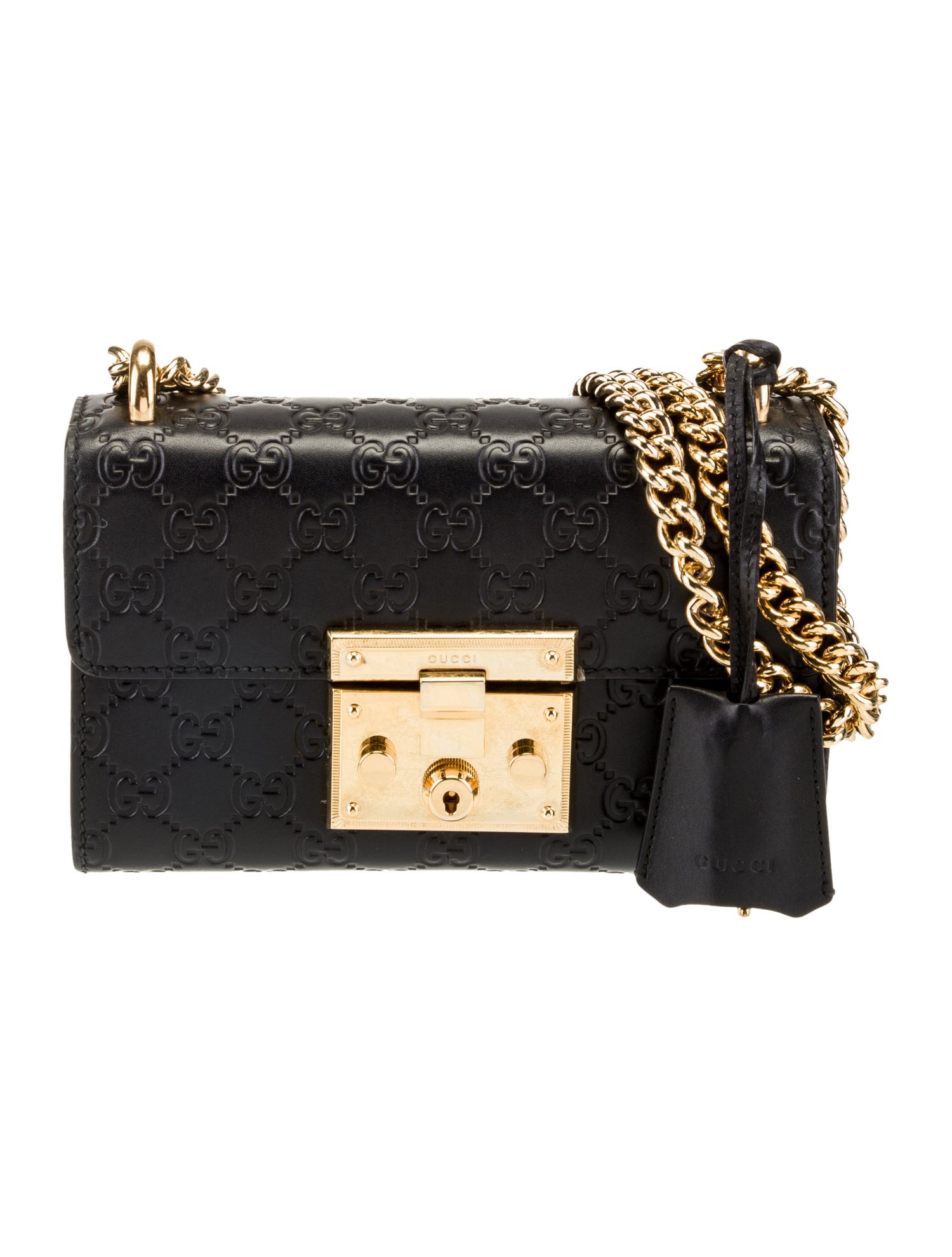 Gucci GG Signature Padlock Small - Black Shoulder Bags, Handbags ...