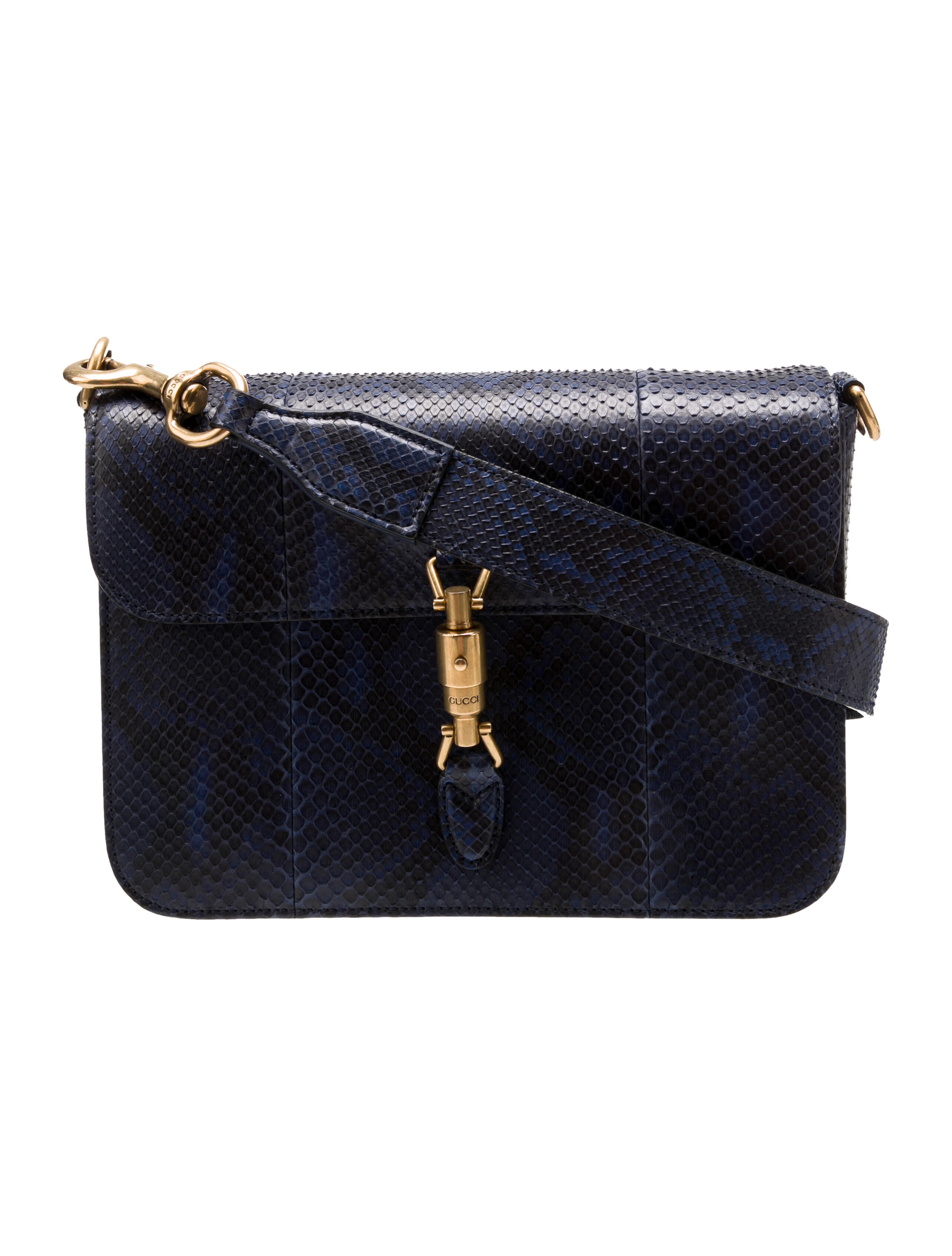 Gucci Piston Lock Shoulder Bag - Blue Shoulder Bags, Handbags ...