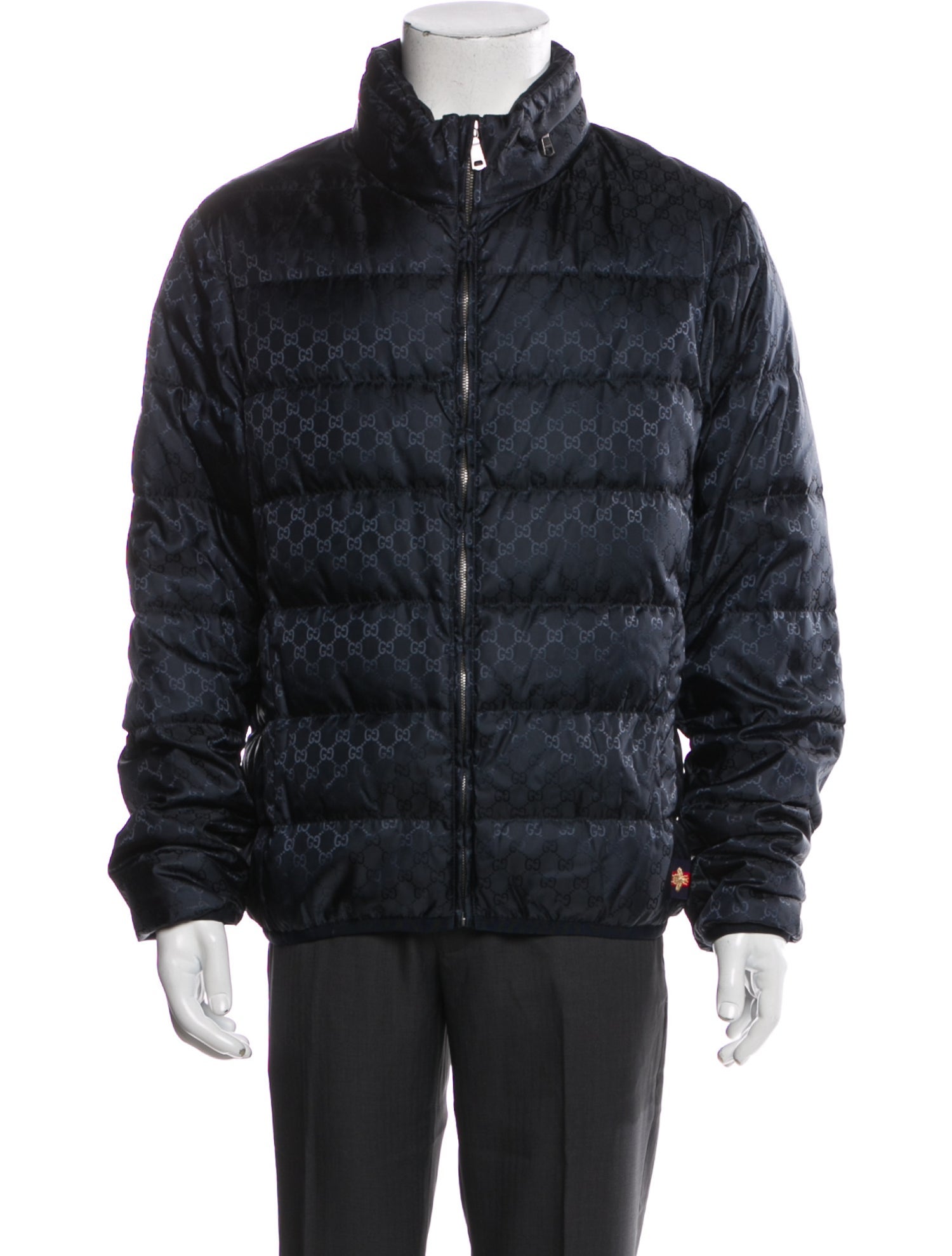 Gucci 2016 GG Nylon Puffer Coat - Blue Outerwear, Clothing - GUC1700837 ...