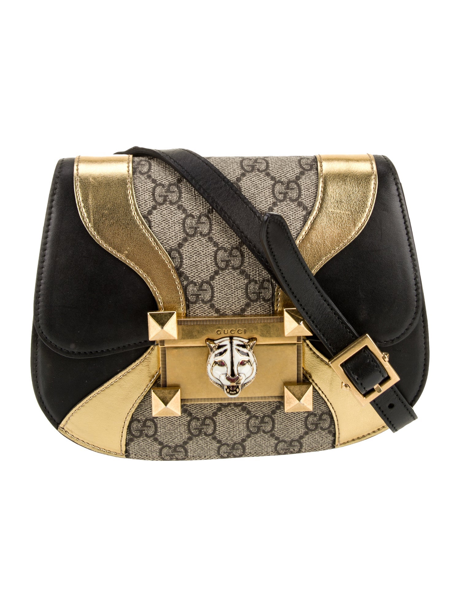 Gucci GG Supreme Shoulder Bag Small - Black Shoulder Bags, Handbags ...