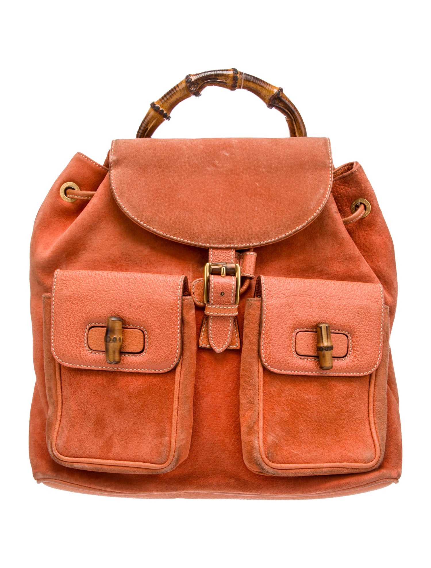 Gucci Bamboo Backpack - Orange Backpacks, Handbags - GUC1710615 | The ...