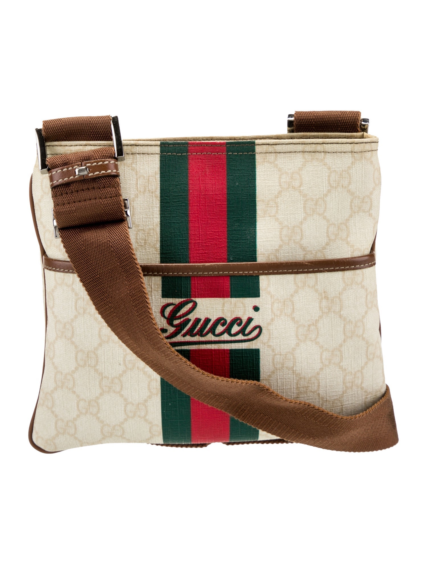 Gucci GG Supreme Shoulder Bag - Brown Shoulder Bags, Handbags ...