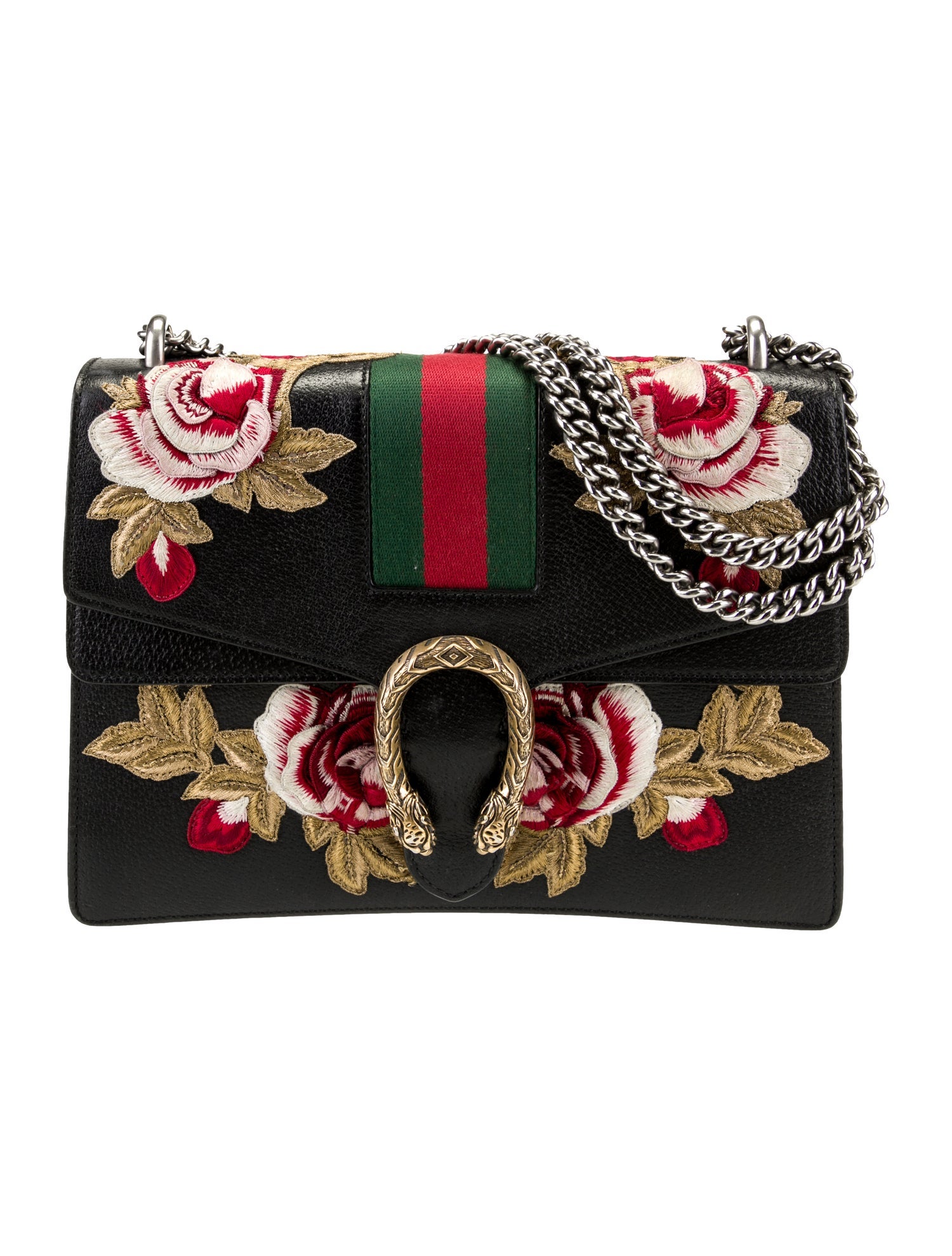 Gucci Web Dionysus Medium - Black Shoulder Bags, Handbags - GUC1728053 ...