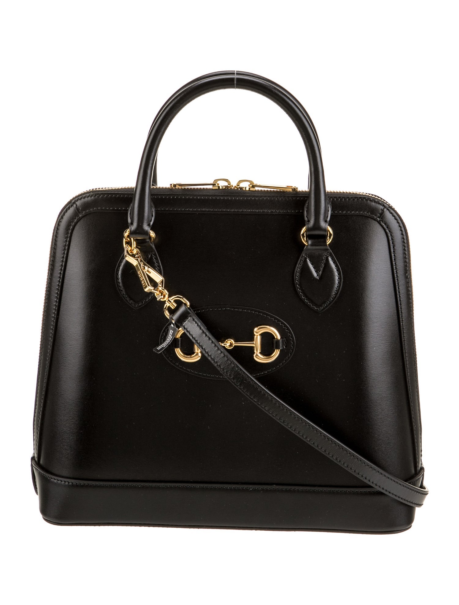 Gucci 1955 Horsebit Horsebit 19 Medium - Black Handle Bags, Handbags ...