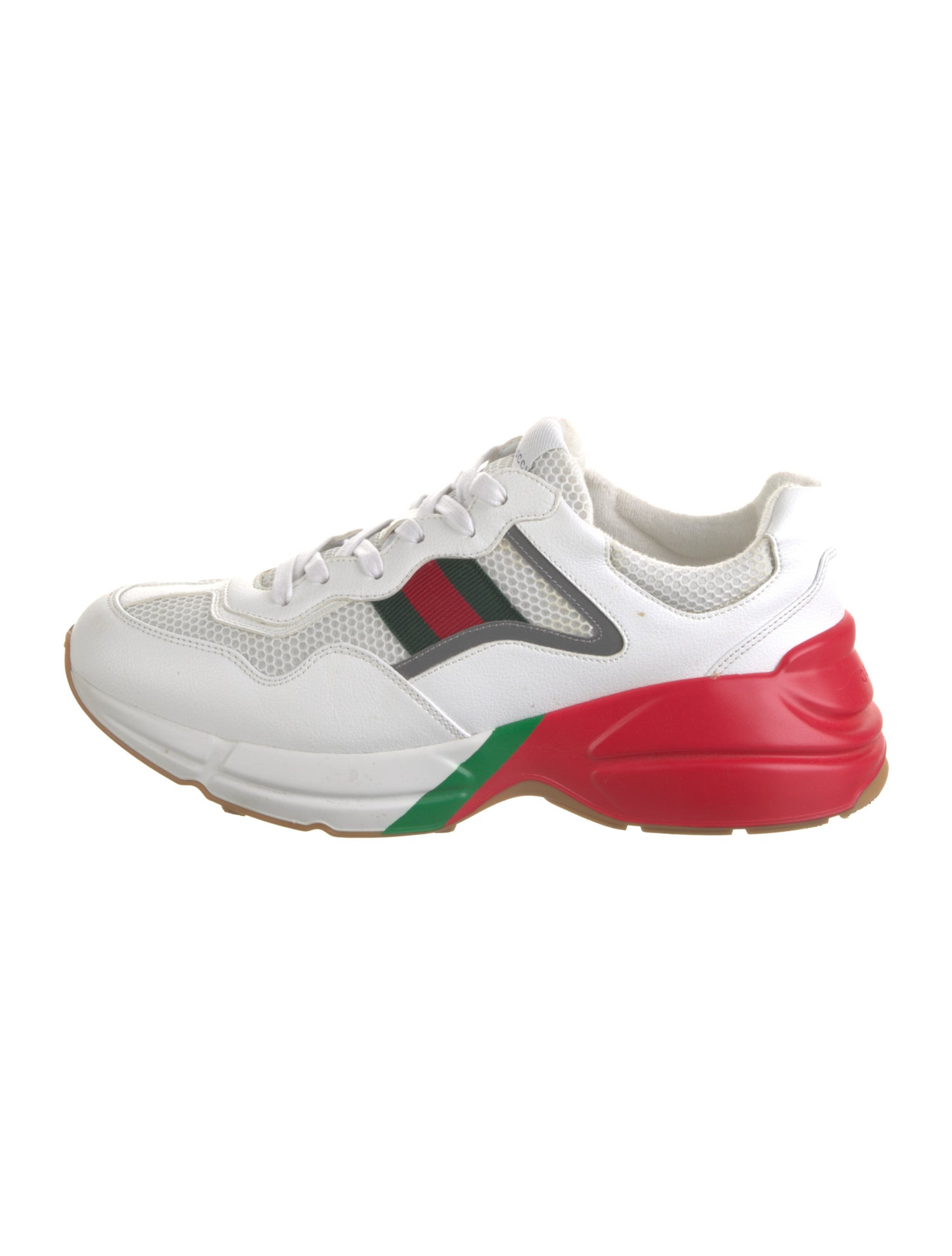 Gucci Web Accent Leather Athletic Sneakers - Green Sneakers, Shoes ...