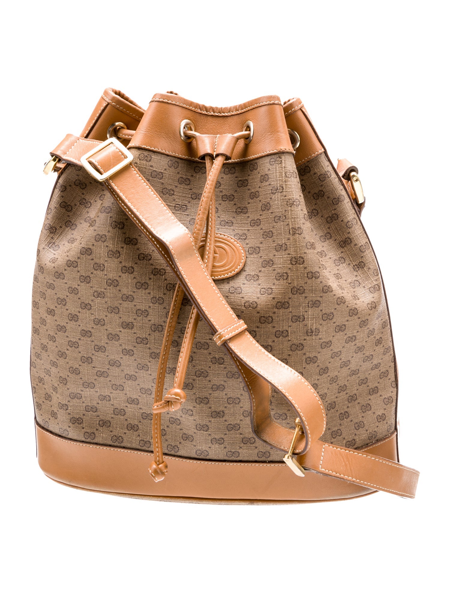 Gucci Micro GG Monogram Bucket Bag Vintage - Neutrals Bucket Bags ...