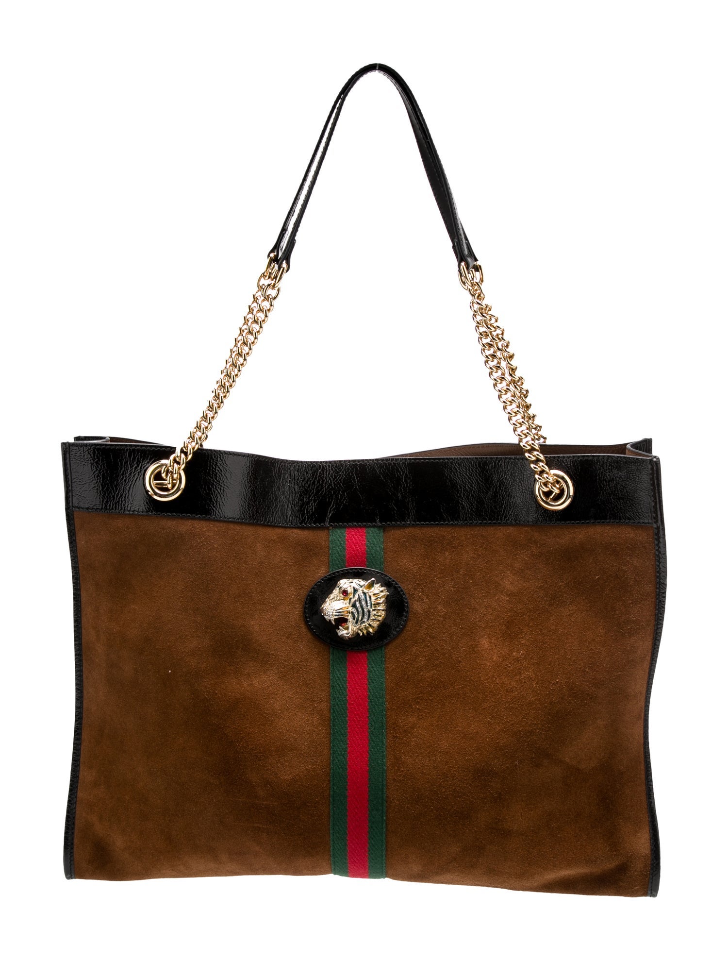 Gucci Web Rajah Large - Brown Totes, Handbags - GUC1747273 | The RealReal