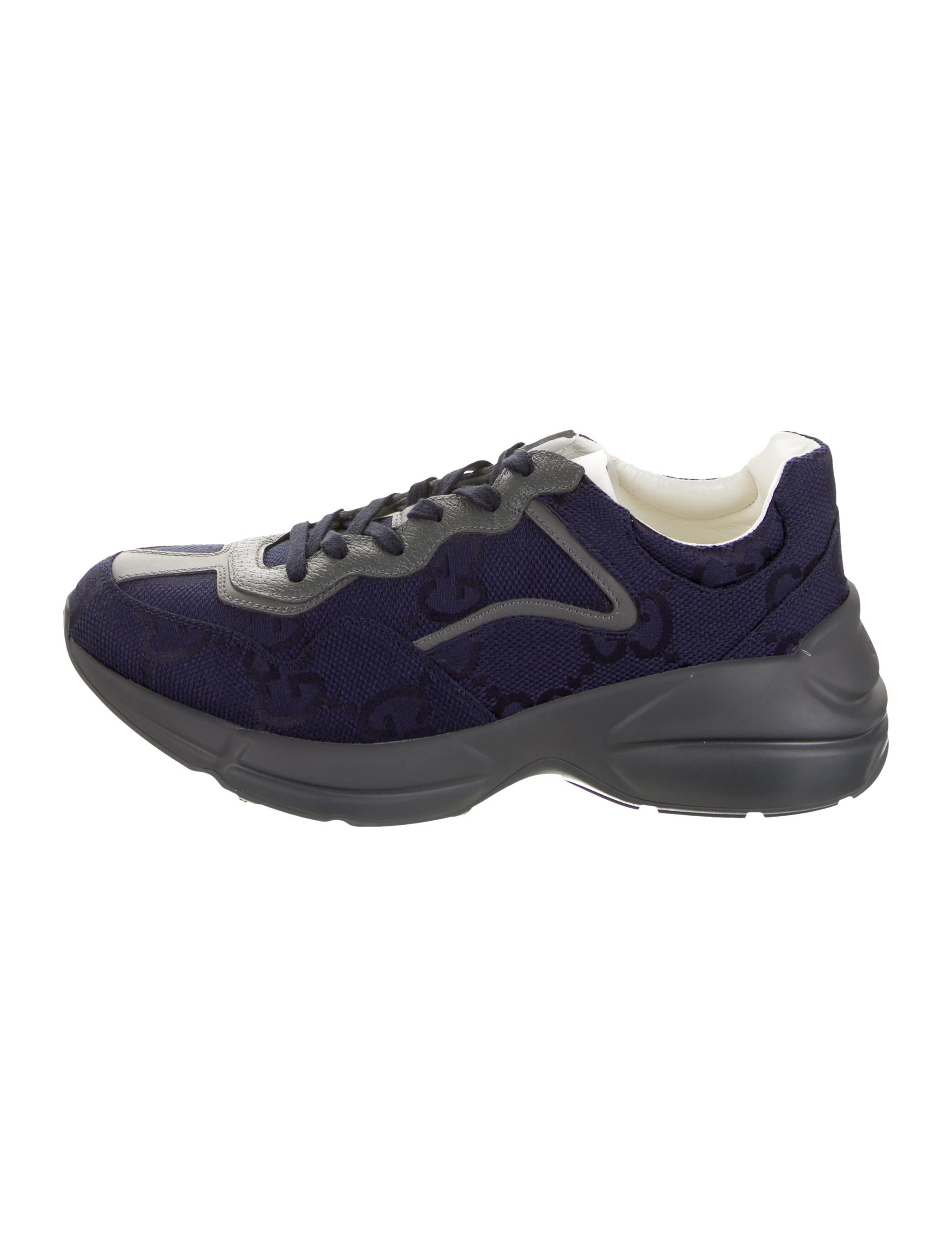 Gucci GG Canvas Canvas Athletic Sneakers - Blue Sneakers, Shoes ...