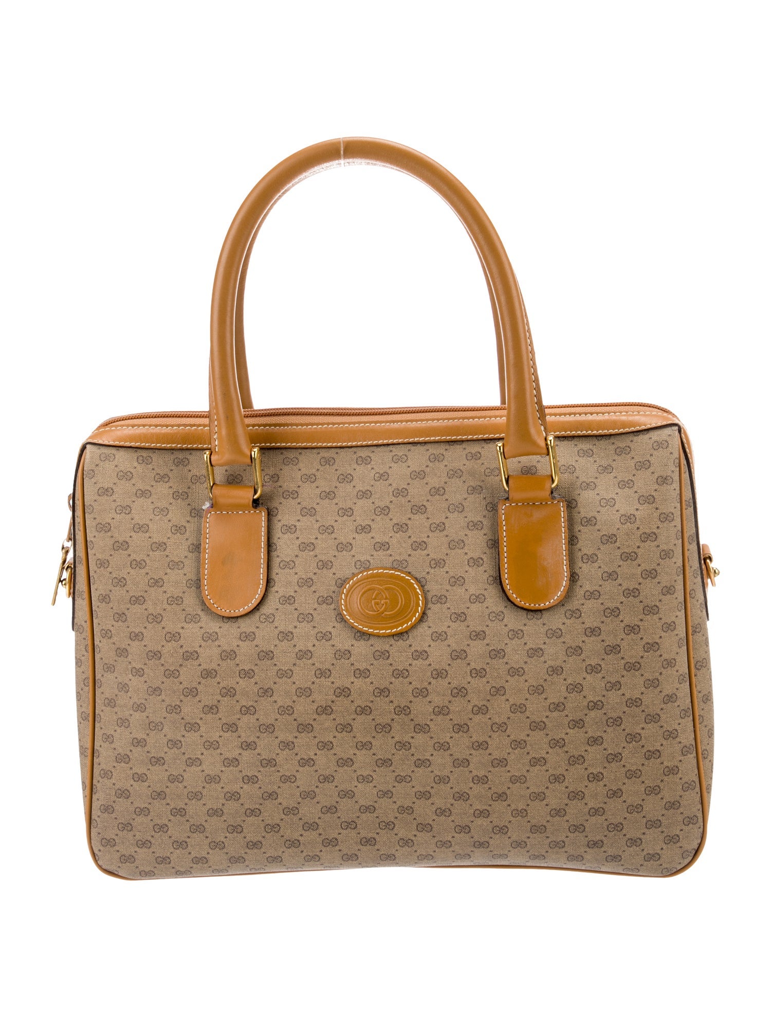 Gucci Micro GG Monogram Boston Vintage - Brown Totes, Handbags ...