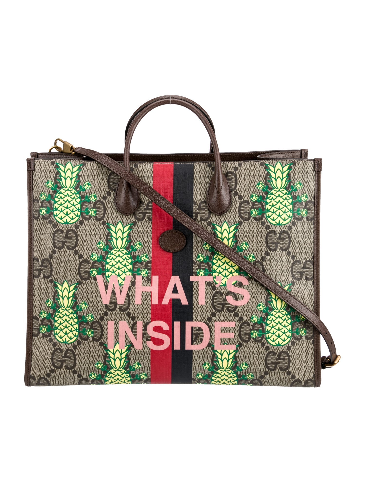 Gucci GG Supreme Shoulder Bag Large - Neutrals Totes, Handbags ...