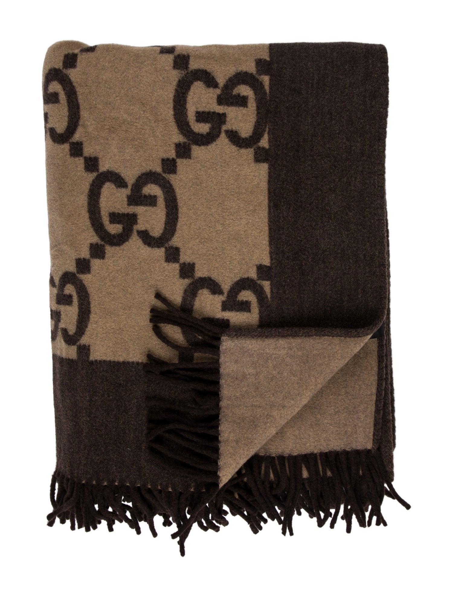 Gucci GG Supreme Throw Blanket - Brown Bedding, Bedding & Bath ...