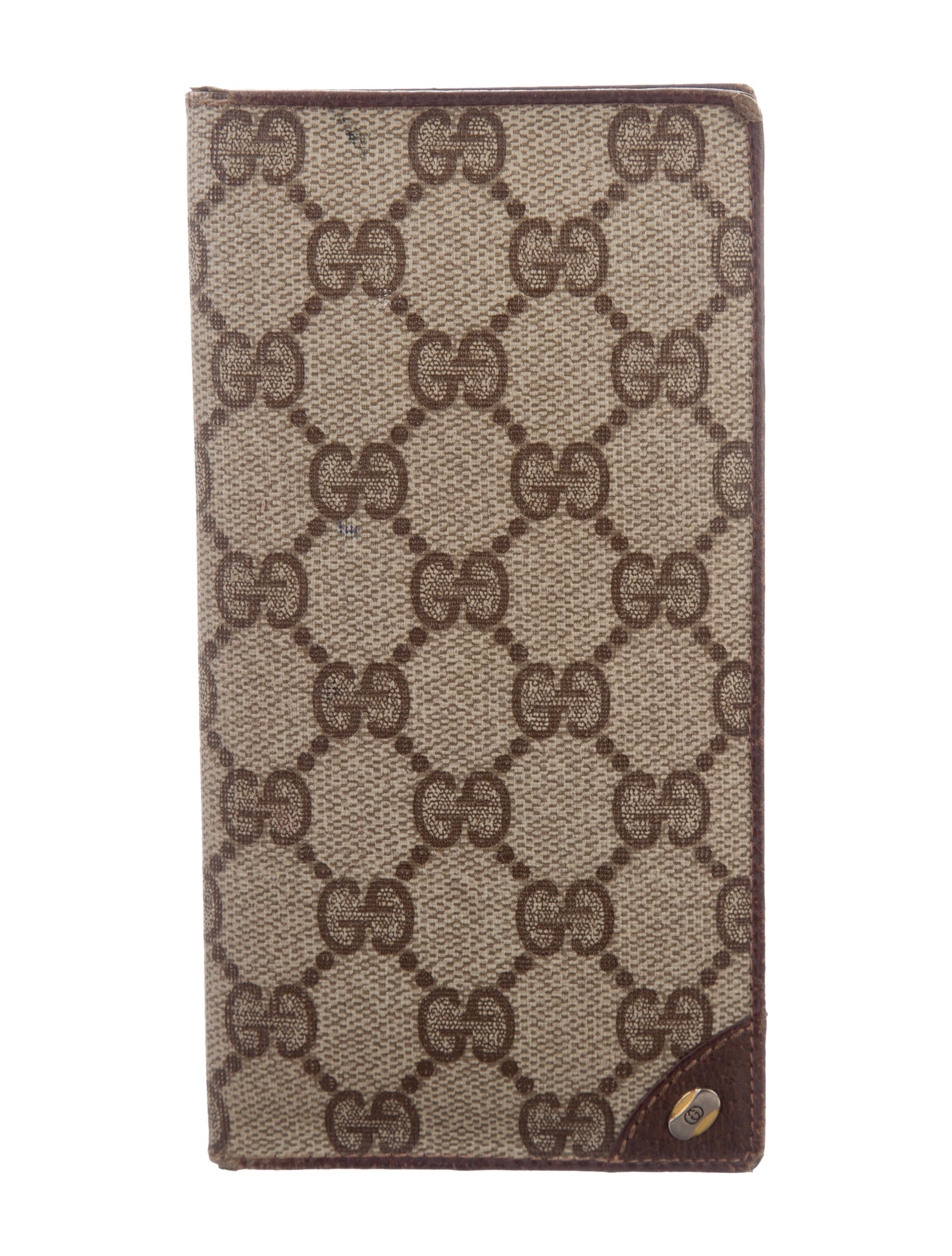 Gucci GG Plus Checkbook Cover - Brown Wallets, Accessories - GUC178328 ...