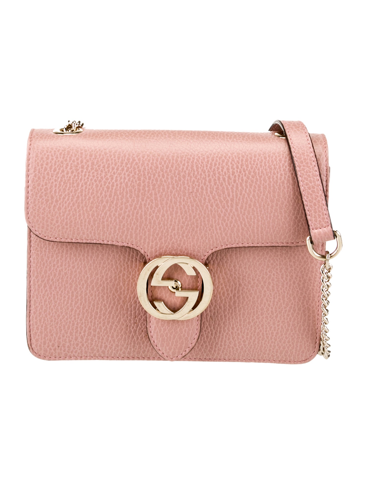 Gucci Interlocking G Interlocking GG Small - Pink Crossbody Bags, Handbags - GUC1784887 | The ...