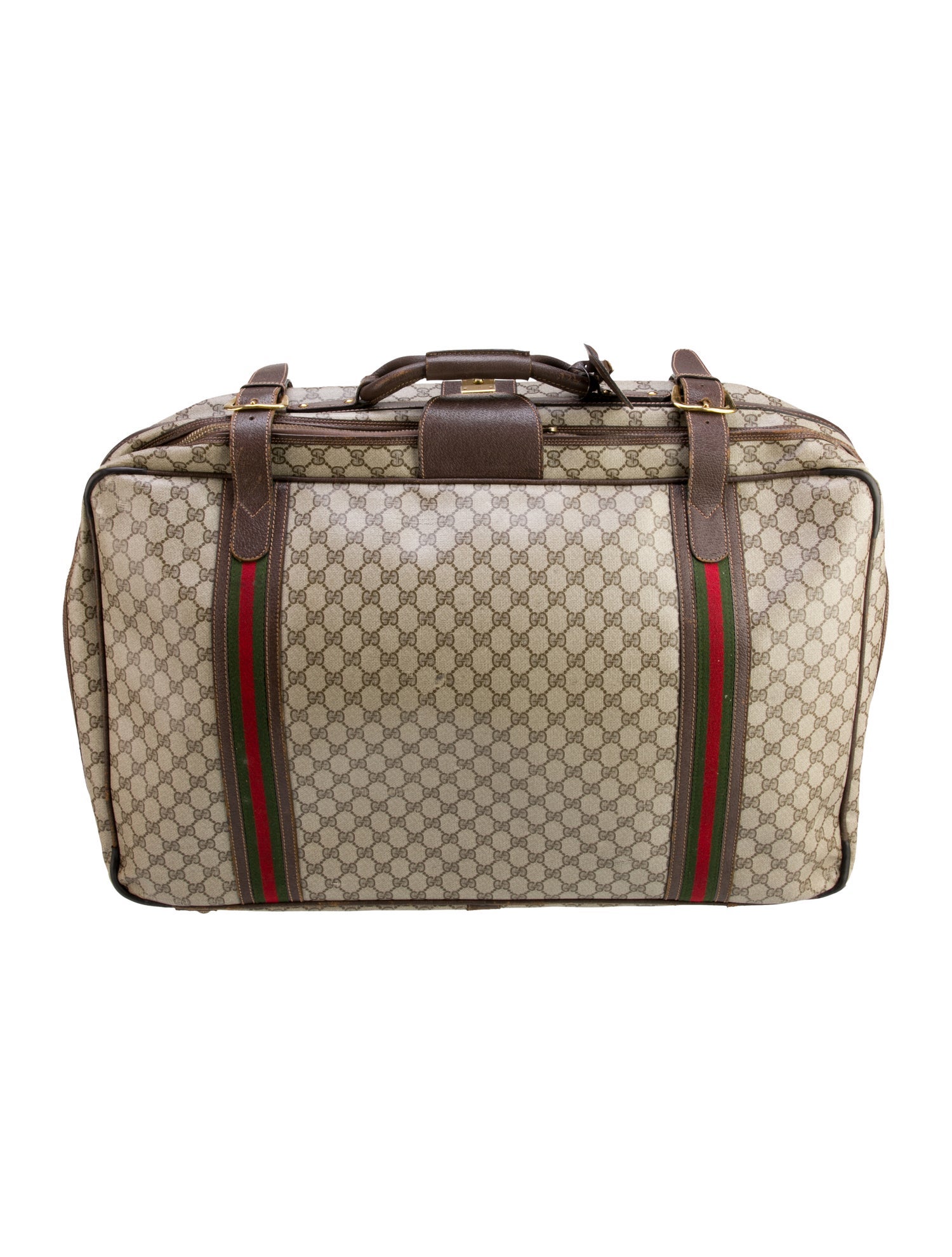 Gucci GG Supreme Suitcase Vintage - Brown Luggage and Travel, Handbags ...