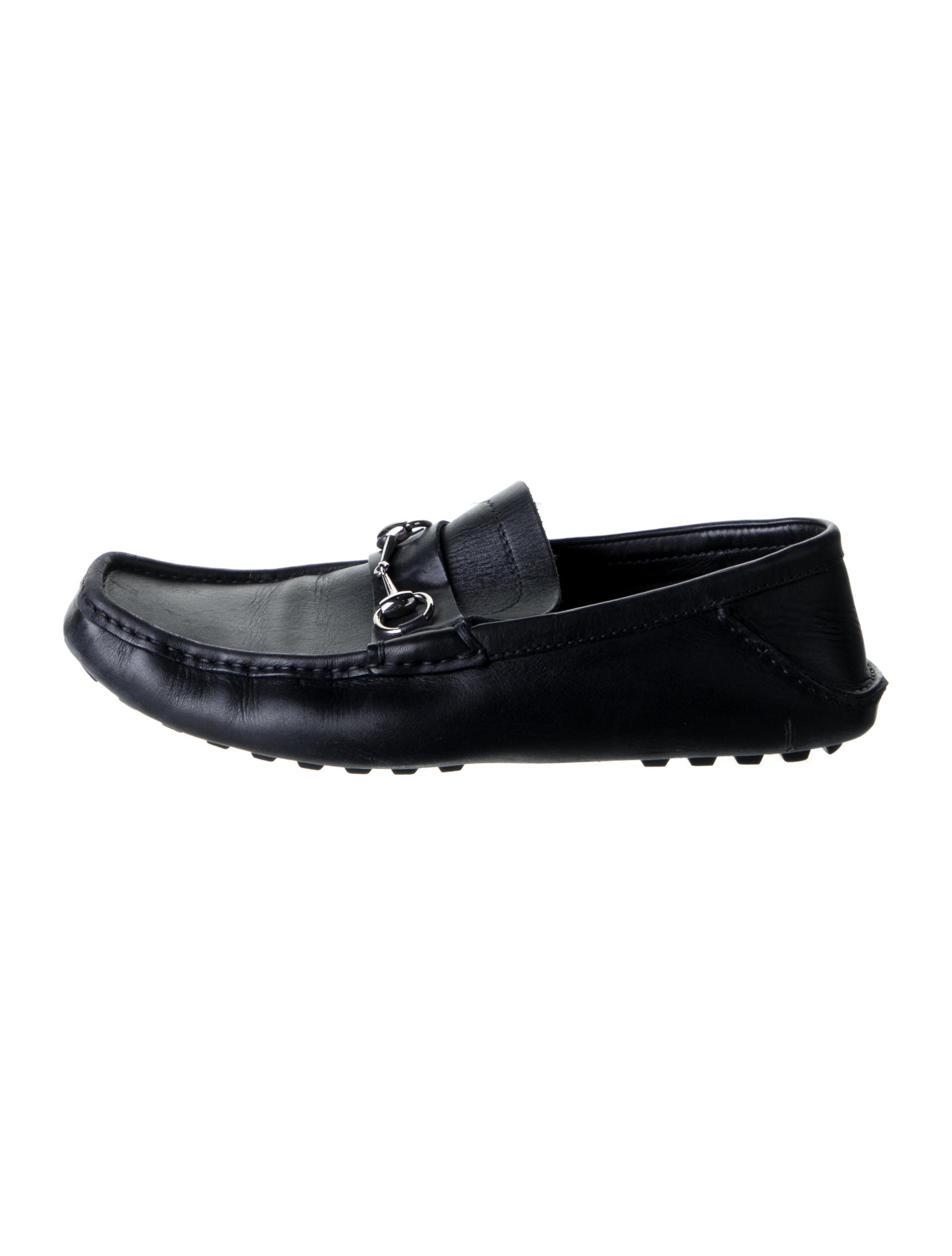 Gucci Horsebit Accent Leather Drivers - Black Loafers, Shoes ...