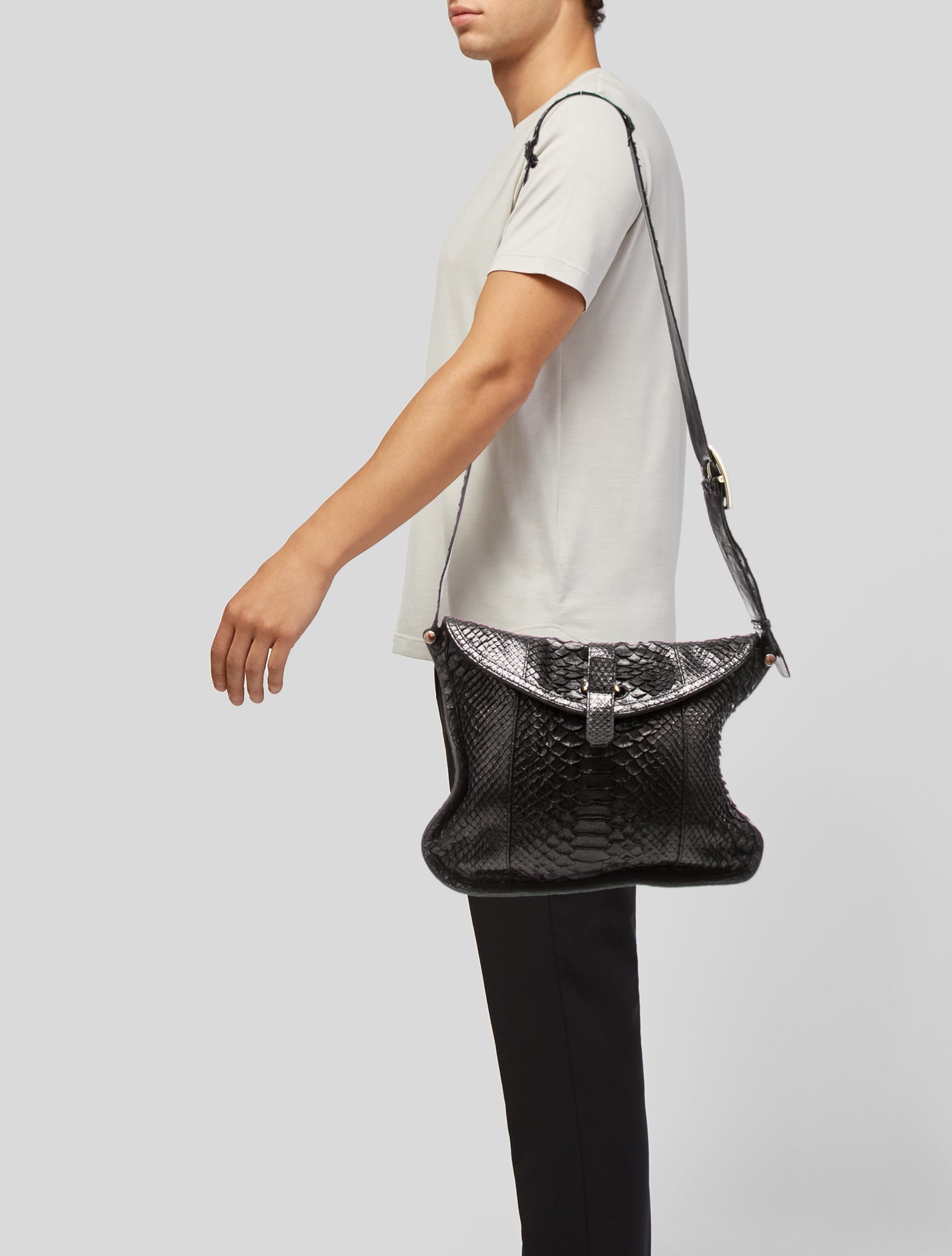 Gucci Python Messenger Bag - Black Messenger Bags, Bags - GUC1794078 ...